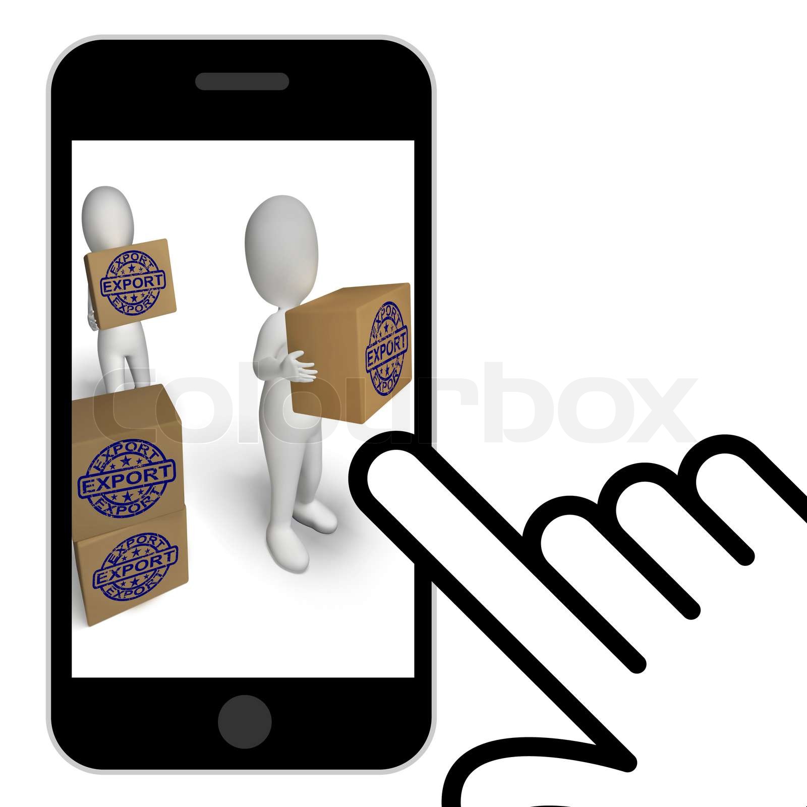 Export Boxes Displays Exporting And Shipping Goods | Stock image ...