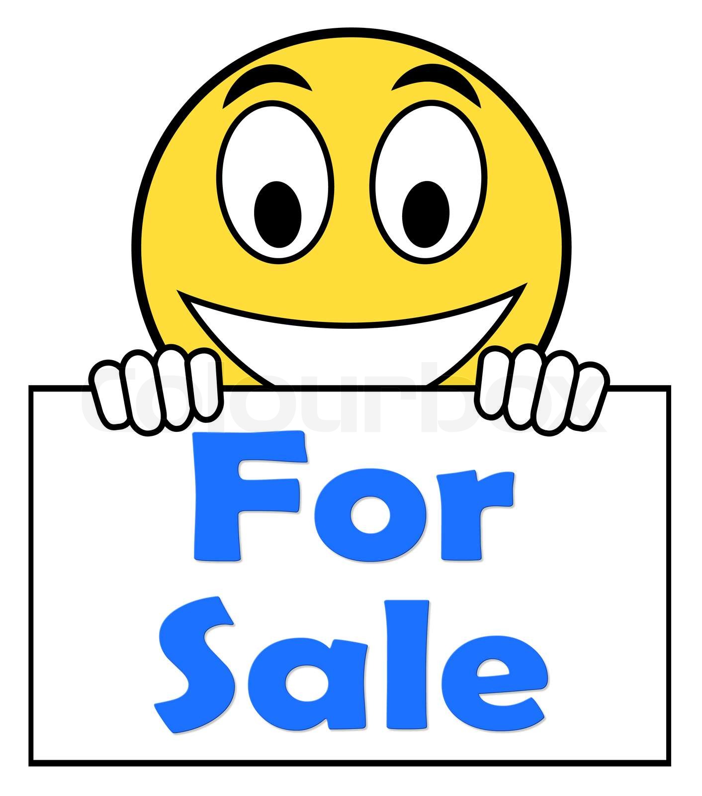 For Sale On Sign Means Purchasable Available To Buy Or On Offer | Stock ...