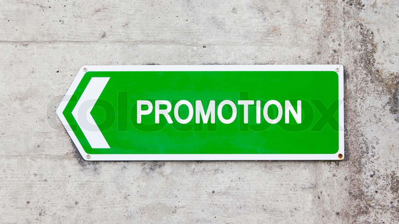 Green sign - Promotion | Stock image | Colourbox