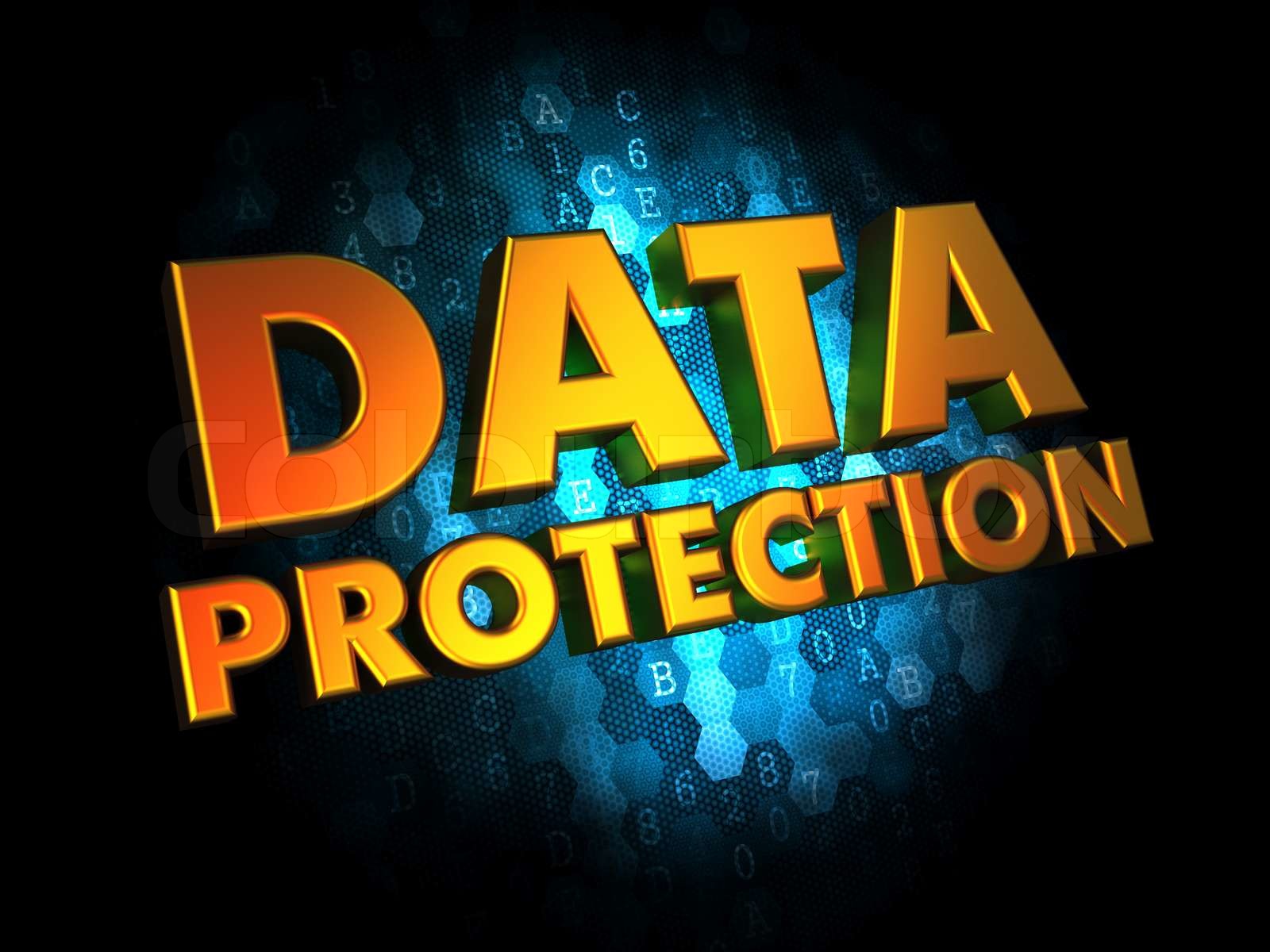 Data Protection - on Digital Background. | Stock image | Colourbox