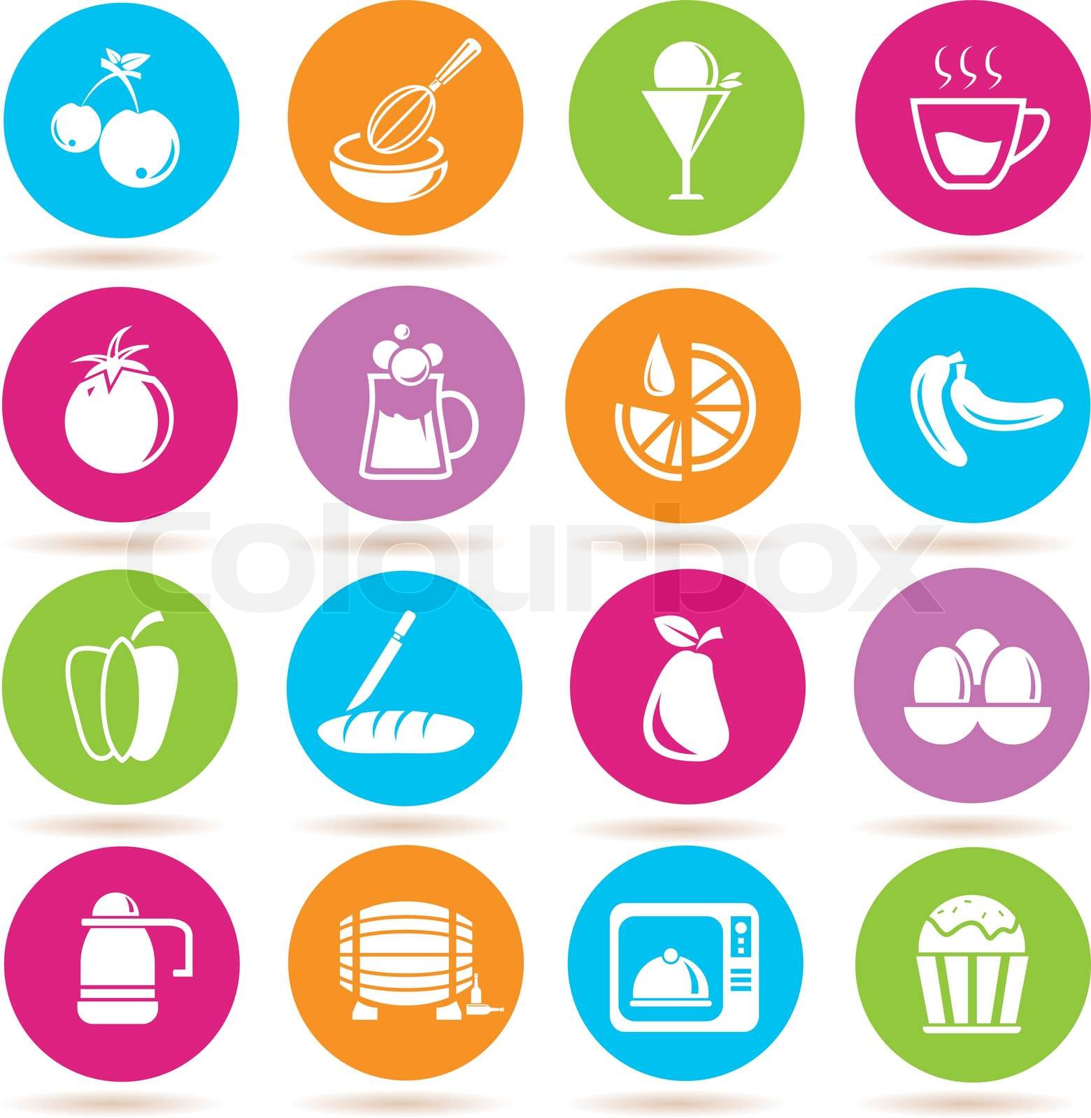 Essen-Symbole | Stock-Vektor | Colourbox
