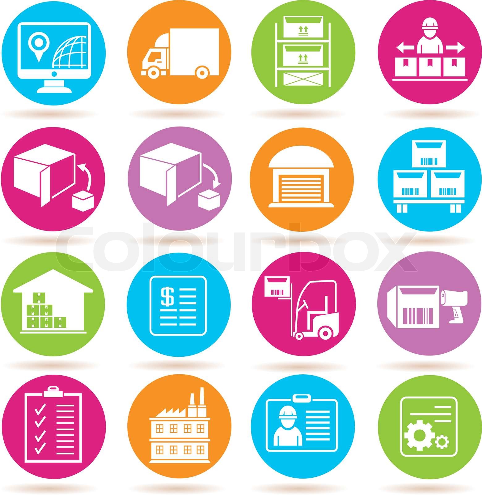 Logistik Versand Symbole | Stock-Vektor | Colourbox