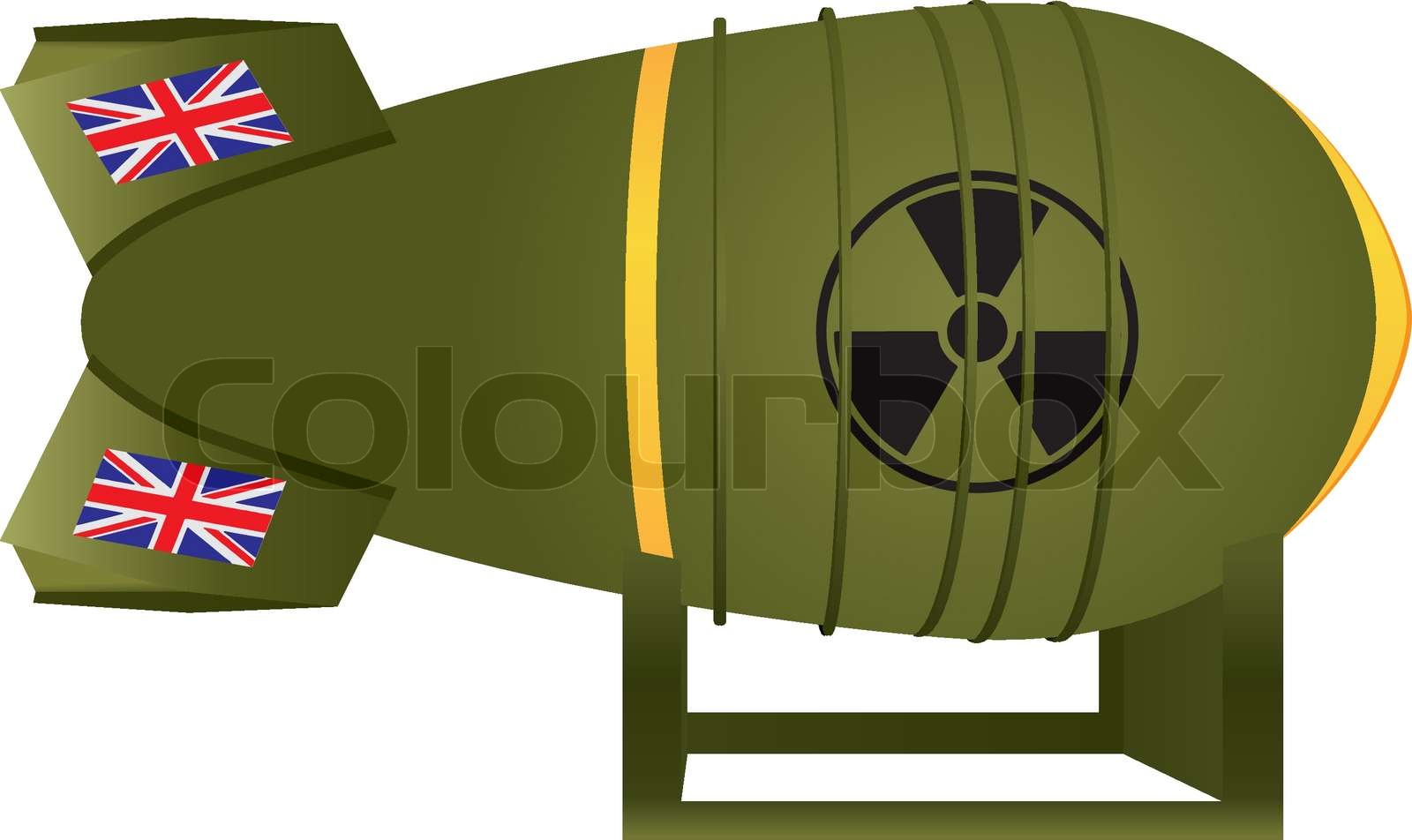 Aviation UK atomic bomb | Stock vector | Colourbox