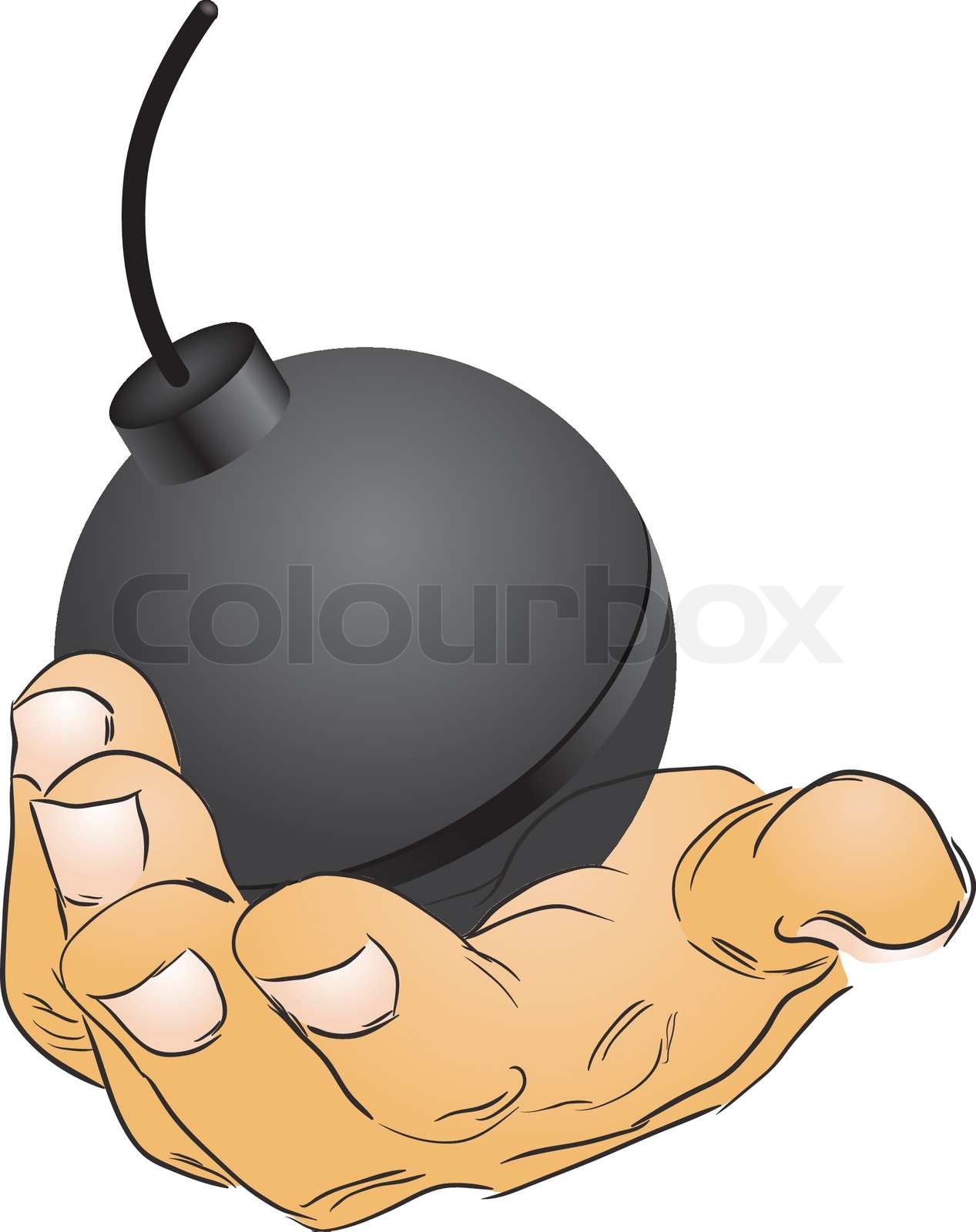 Steel spherical bomb | Stock vector | Colourbox