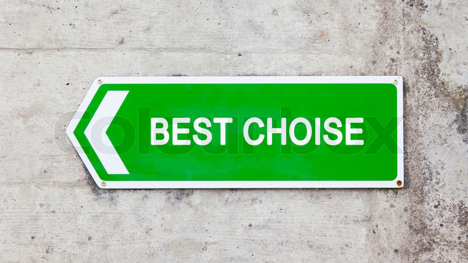 Green sign - Best choise | Stock image | Colourbox
