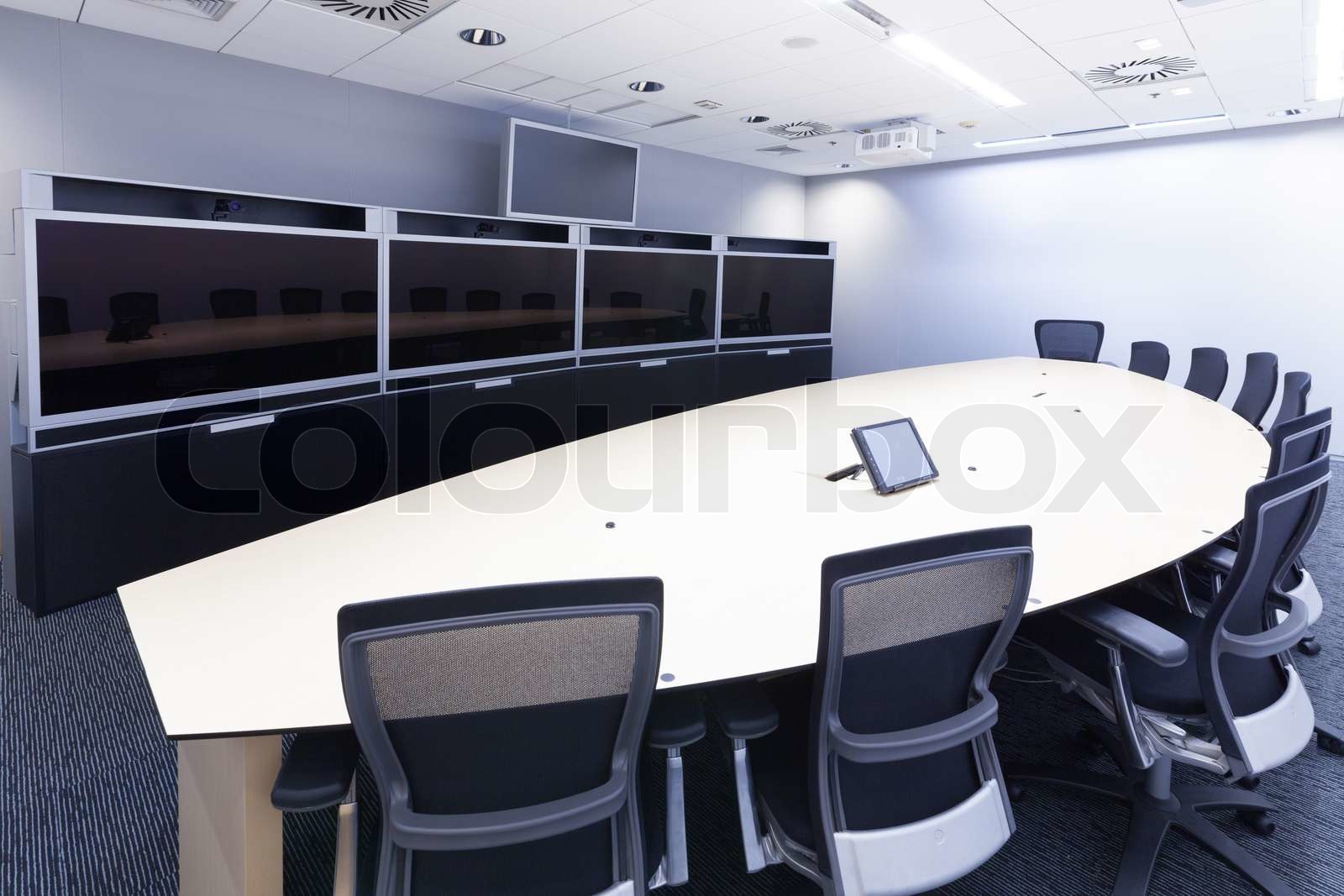teleconferencing, video conference and telepresence business meeting ...