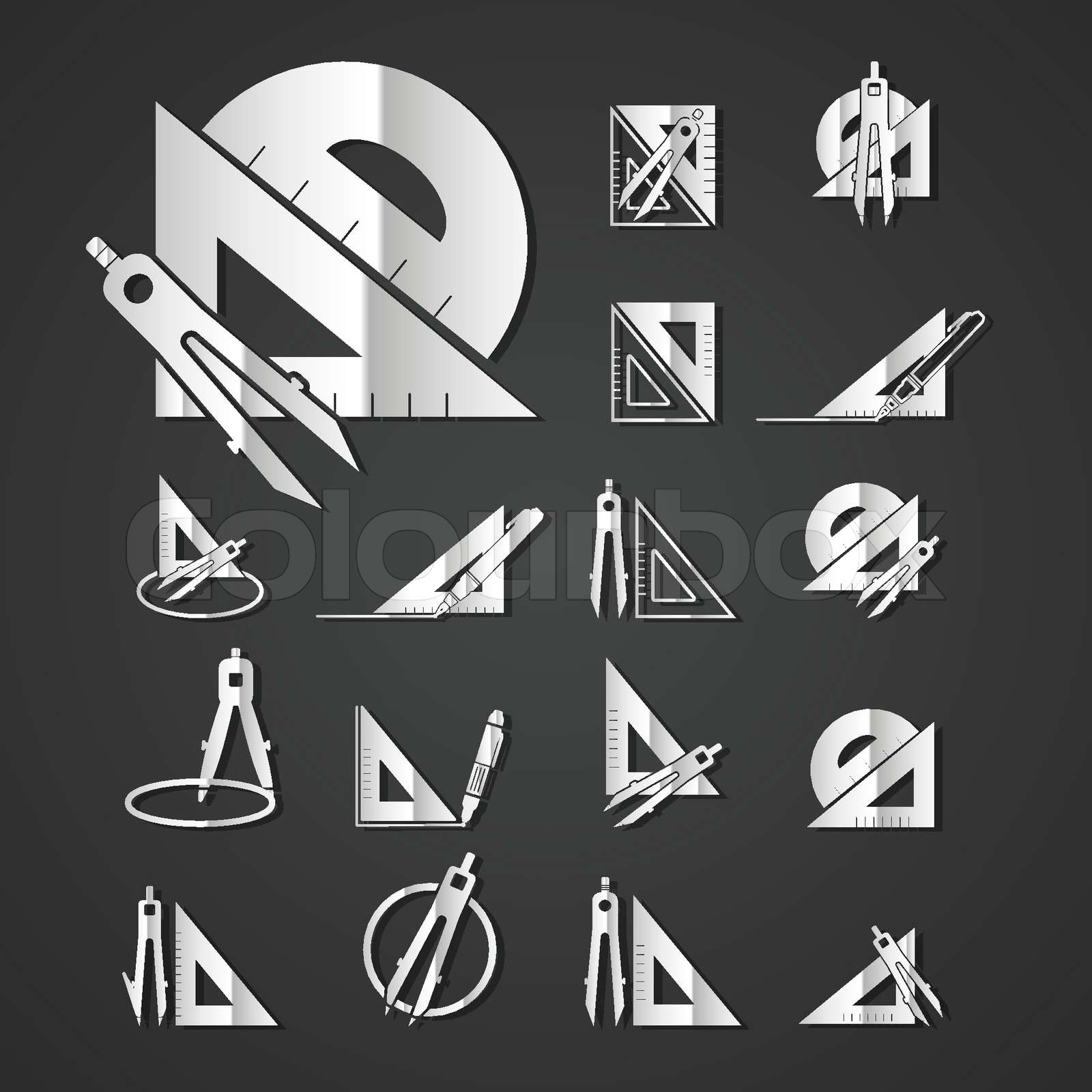 Measurement Instrument Set Vector | Stock vector | Colourbox