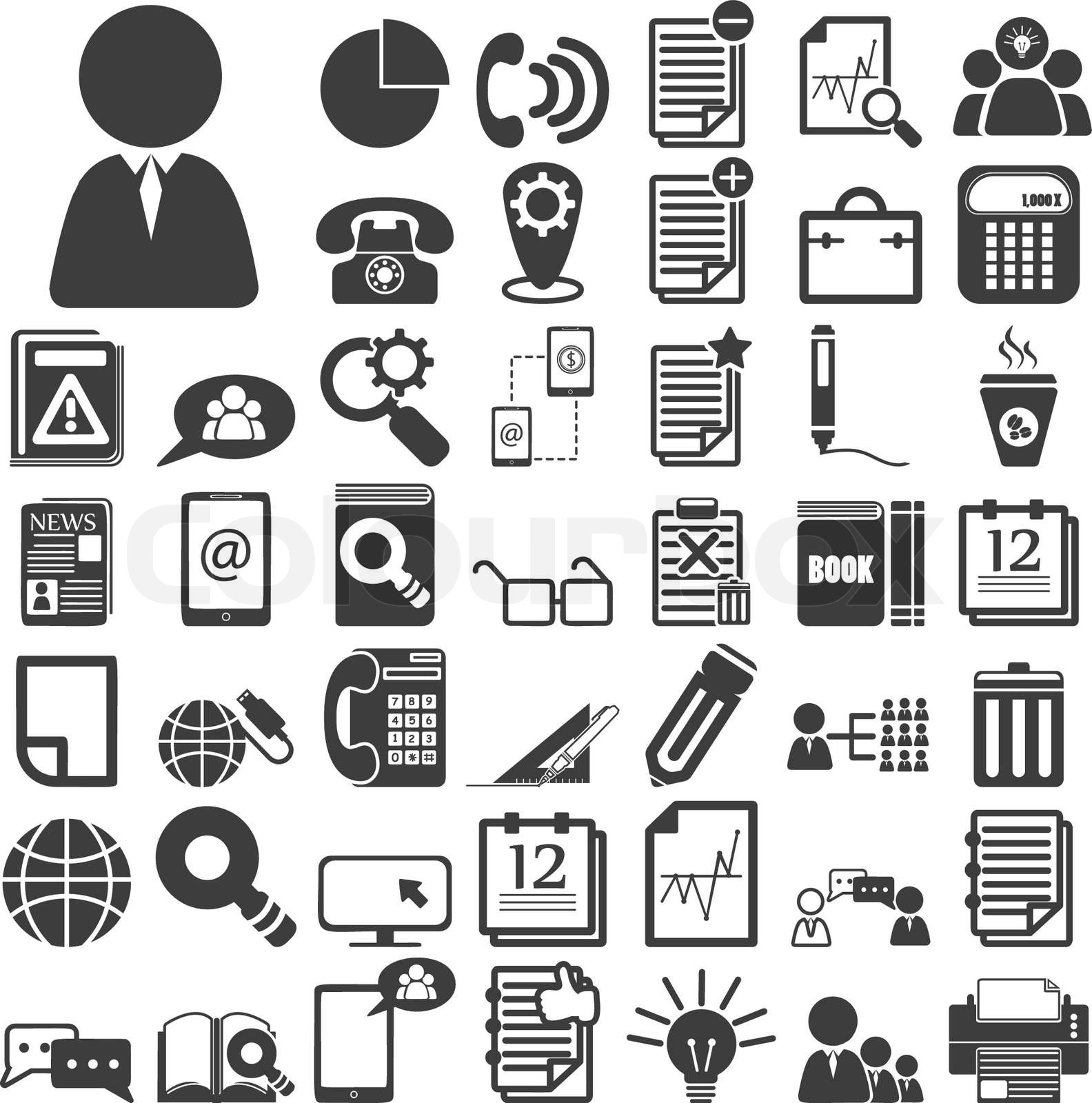 Büro-Symbole-set | Stock-Vektor | Colourbox