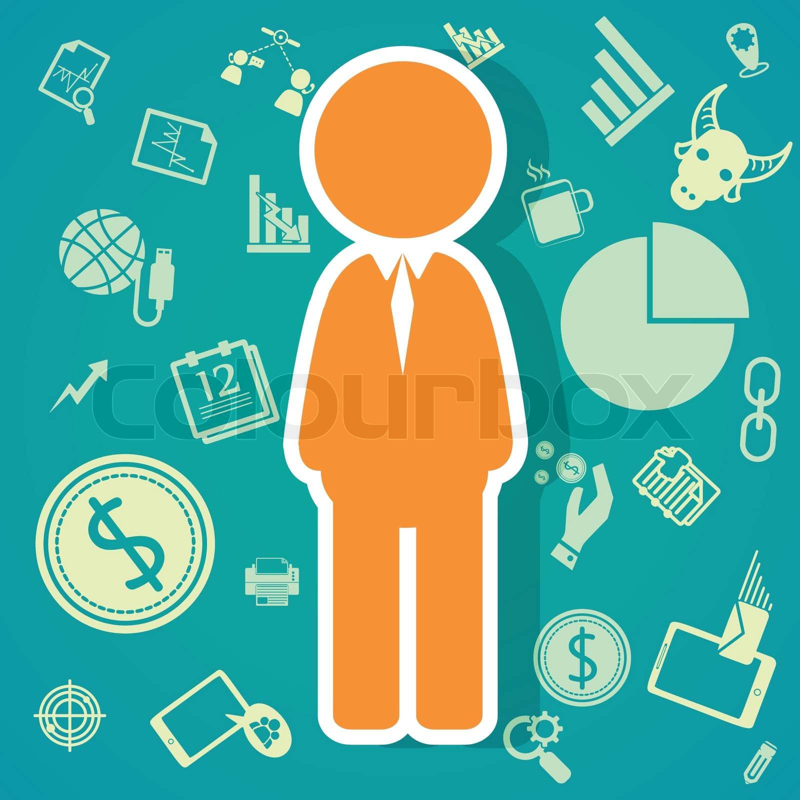 salary icons theme | Stock vector | Colourbox