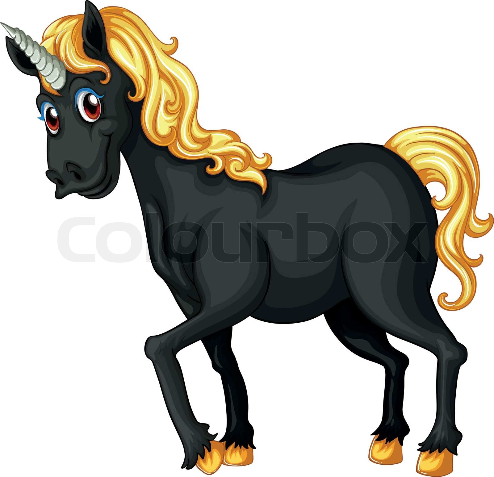 clipart, enhjørning, grafik | Stock vektor | Colourbox