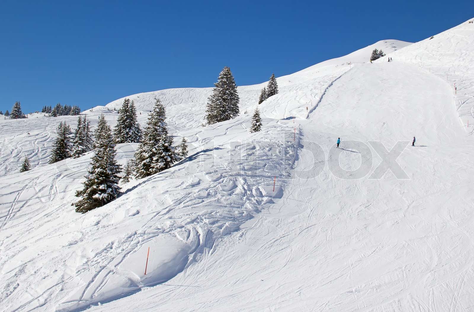 Skiing slope | Stock image | Colourbox