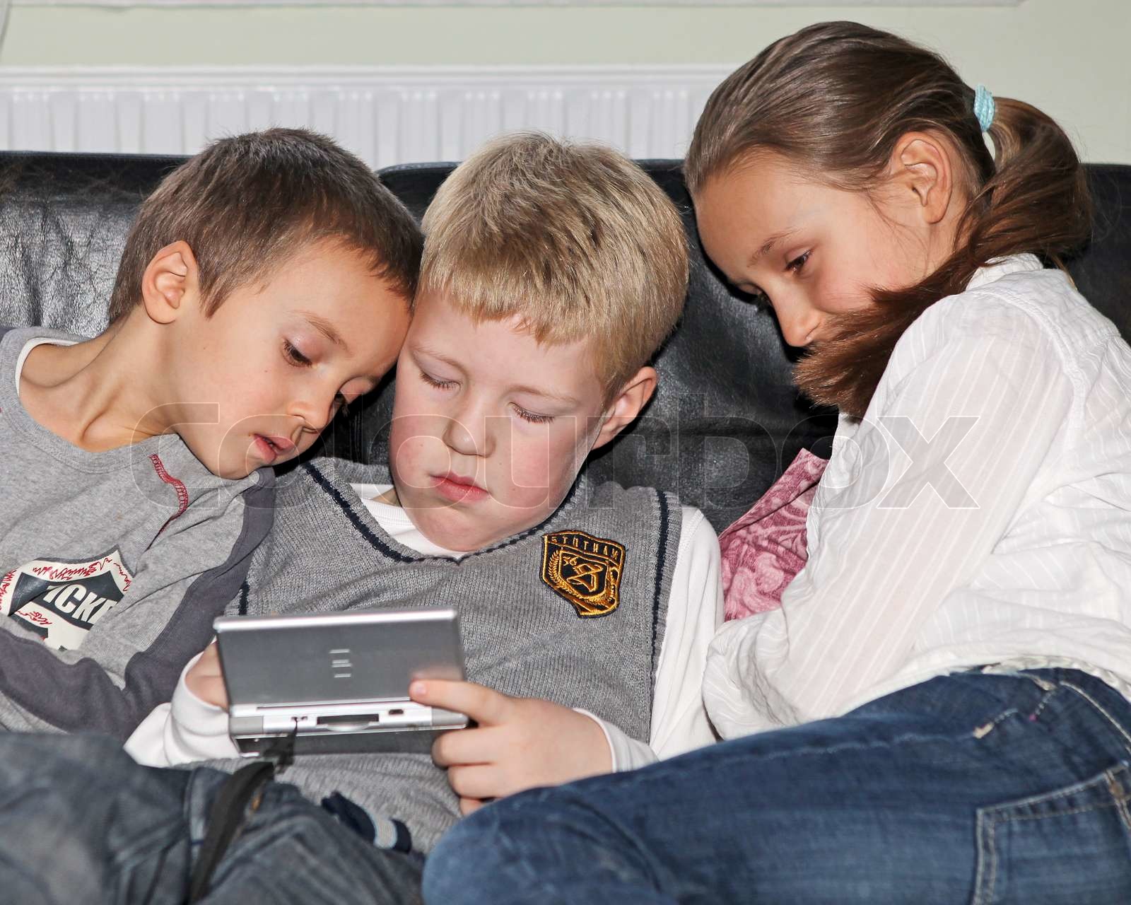 children with computer games | Stock image | Colourbox