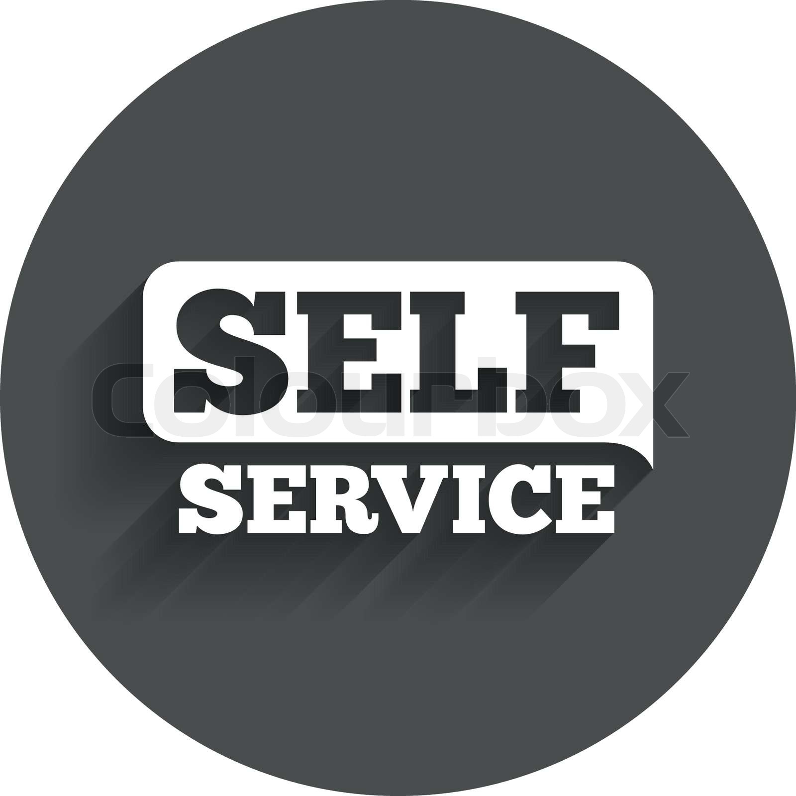 Self service sign icon. Maintenance button. | Stock vector | Colourbox