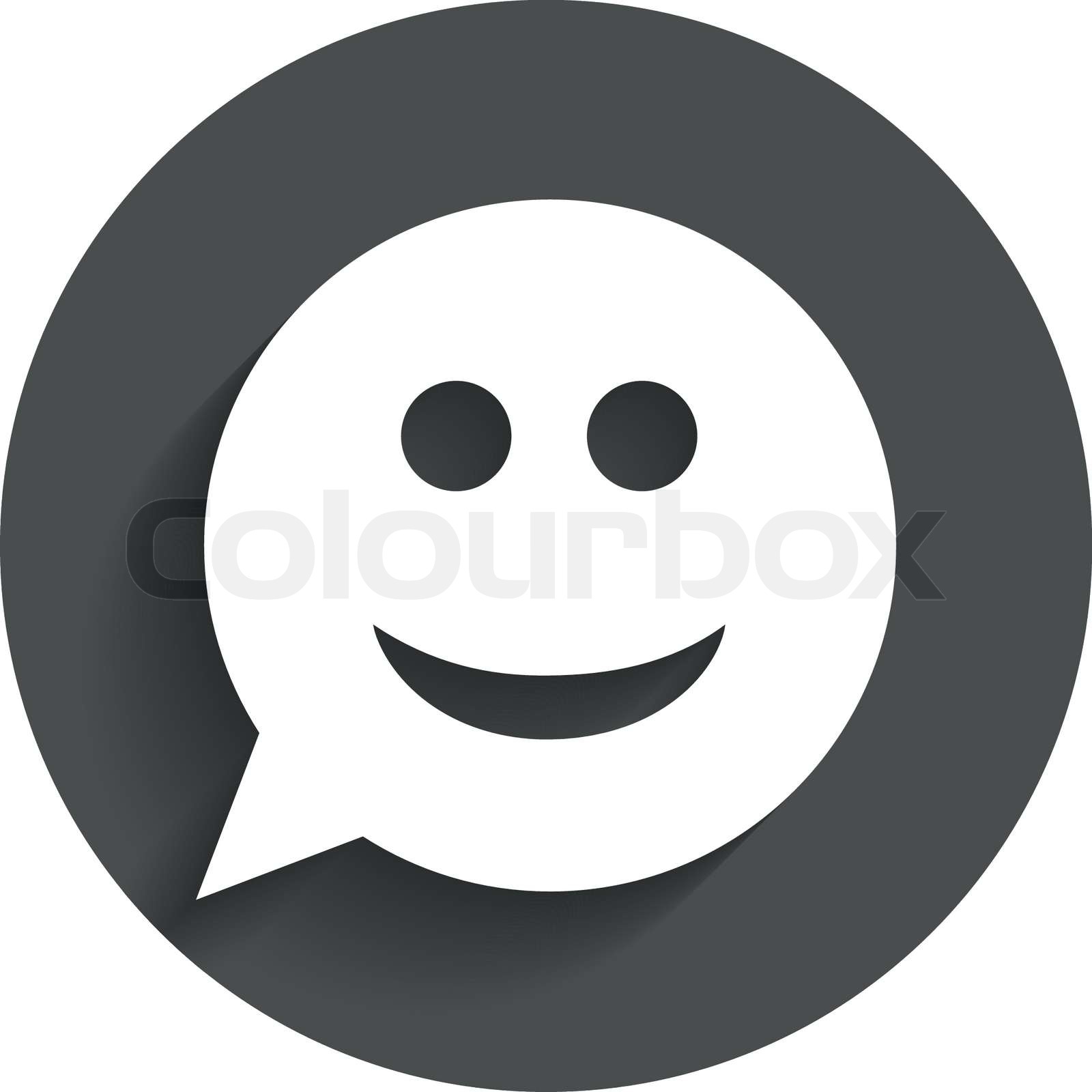 Smile face sign icon. Smiley symbol. | Stock vector | Colourbox