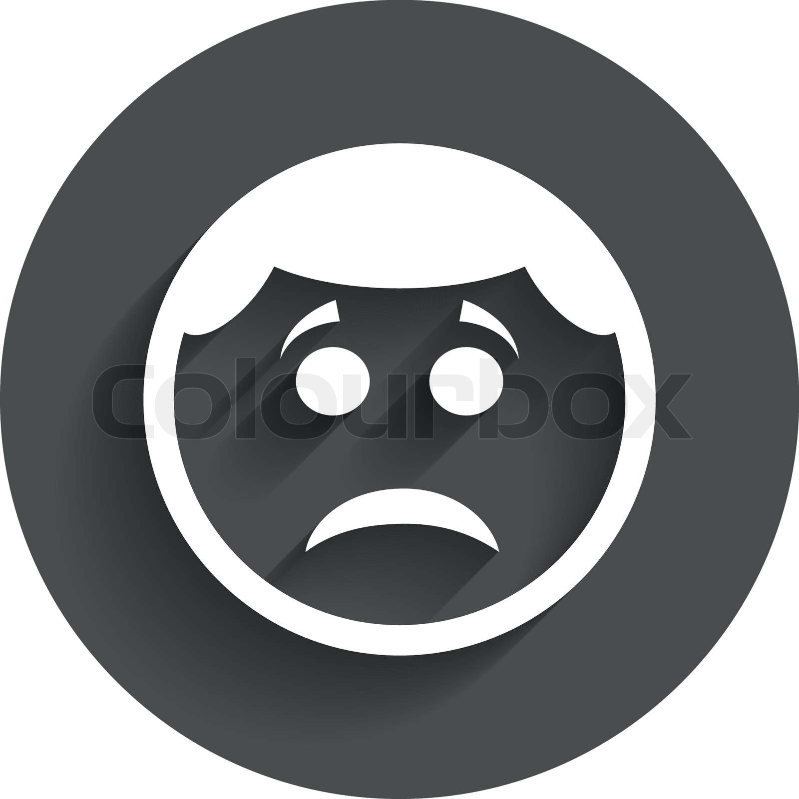 Sad face sign icon. Sadness symbol. | Stock vector | Colourbox