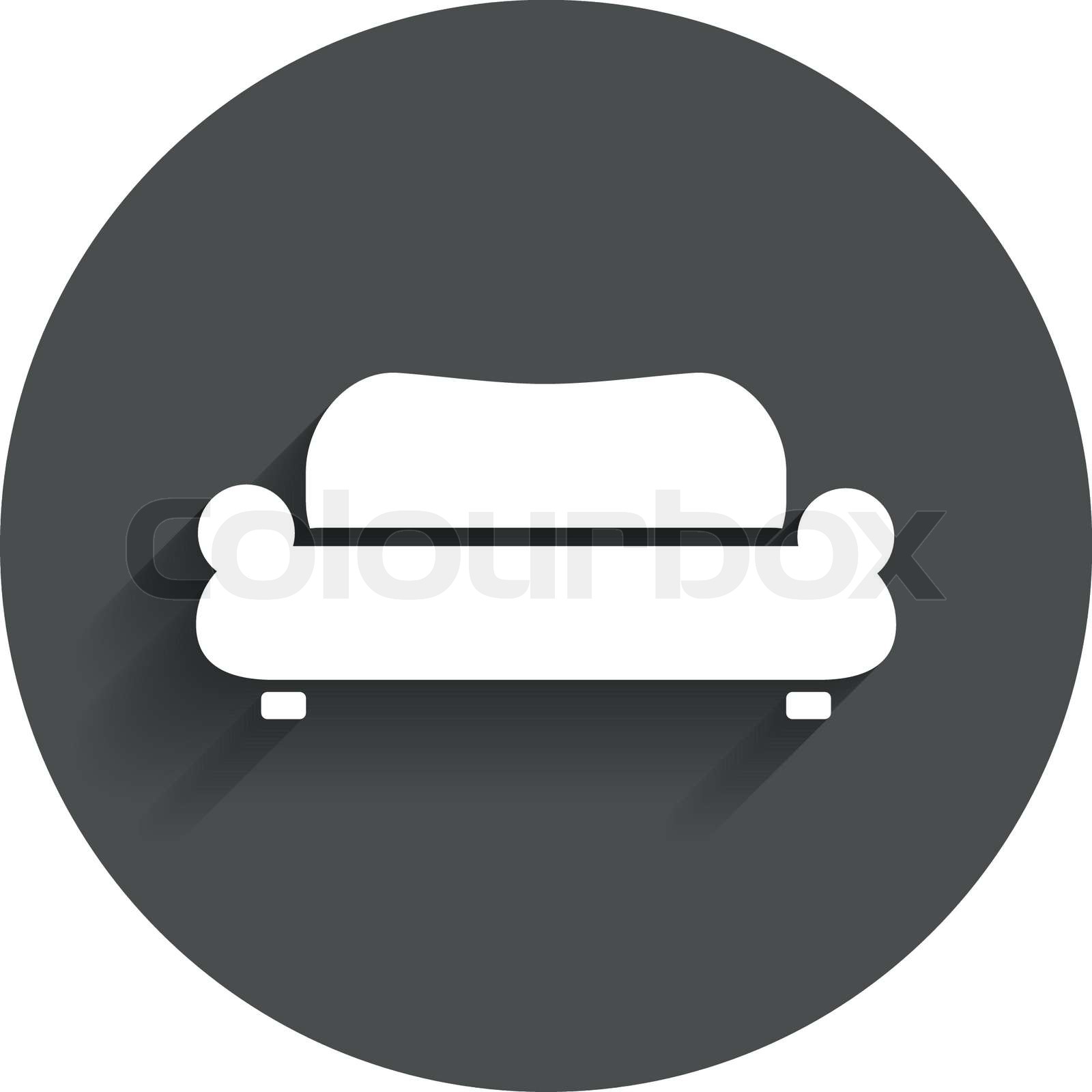 Comfortable sofa icon. Modern couch symbol. | Stock vector | Colourbox