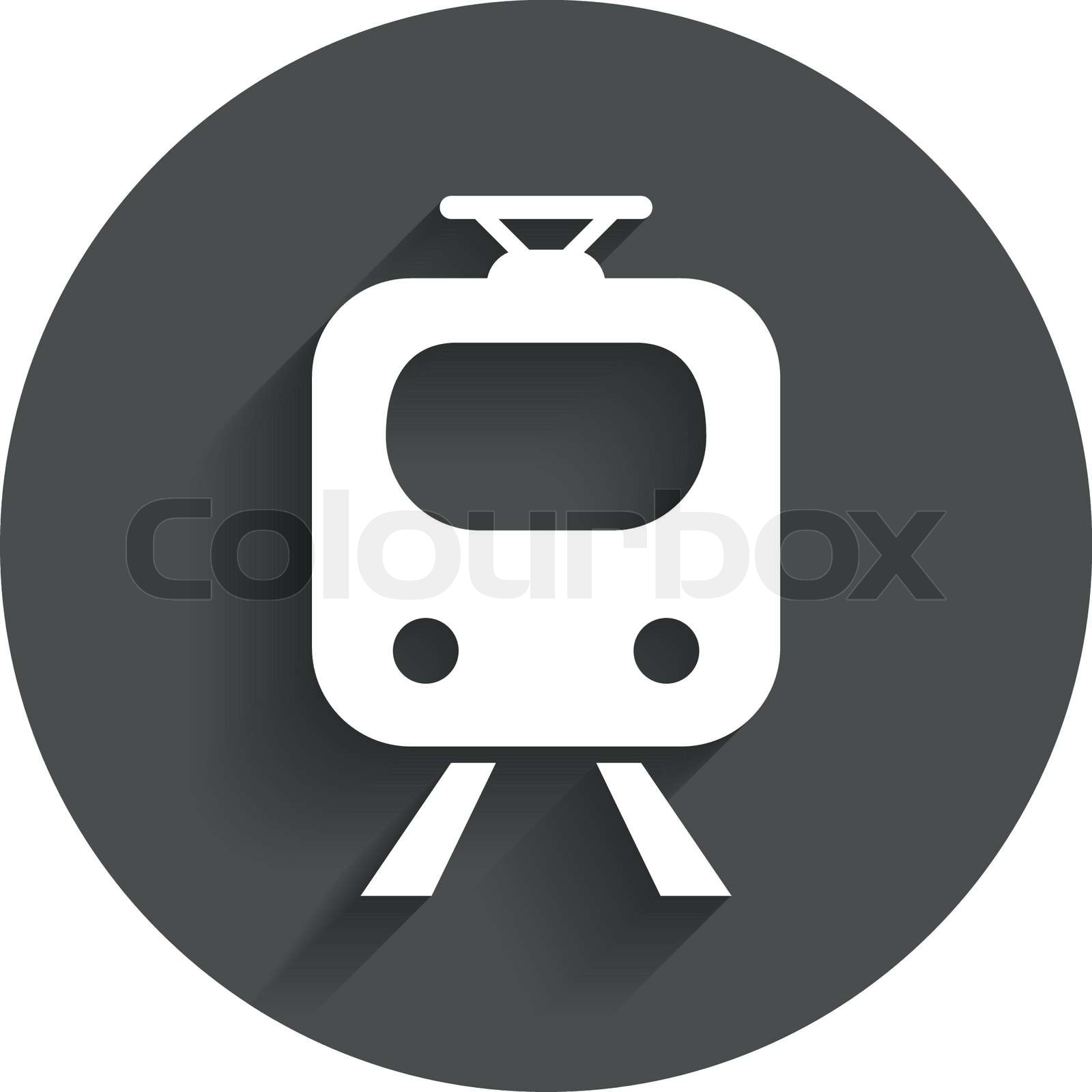 Subway sign icon. Train, underground symbol. | Stock vector | Colourbox