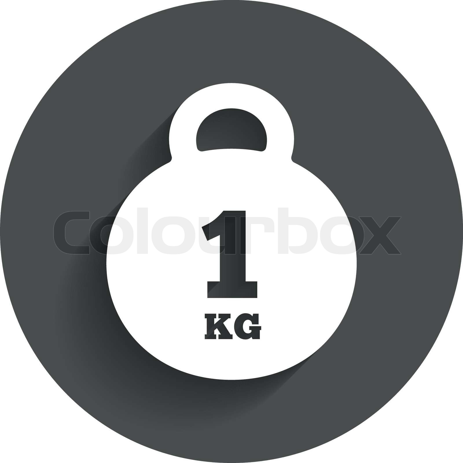 Gewicht Zeichen Symbol. 1 Kilogramm (kg). Mail-Gewicht | Stock-Vektor ...