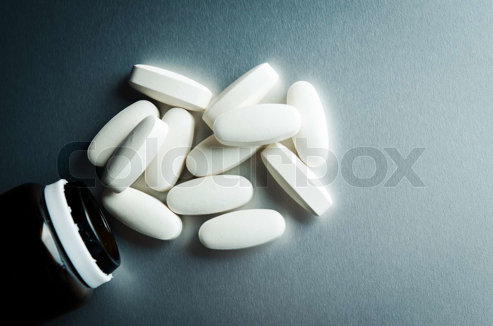 white pills | Stock image | Colourbox
