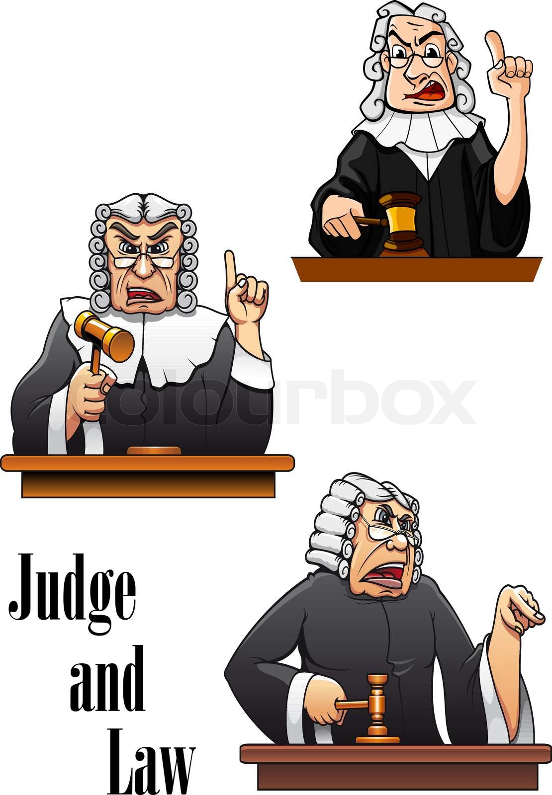 Cartoon judge characters | Stock vector | Colourbox