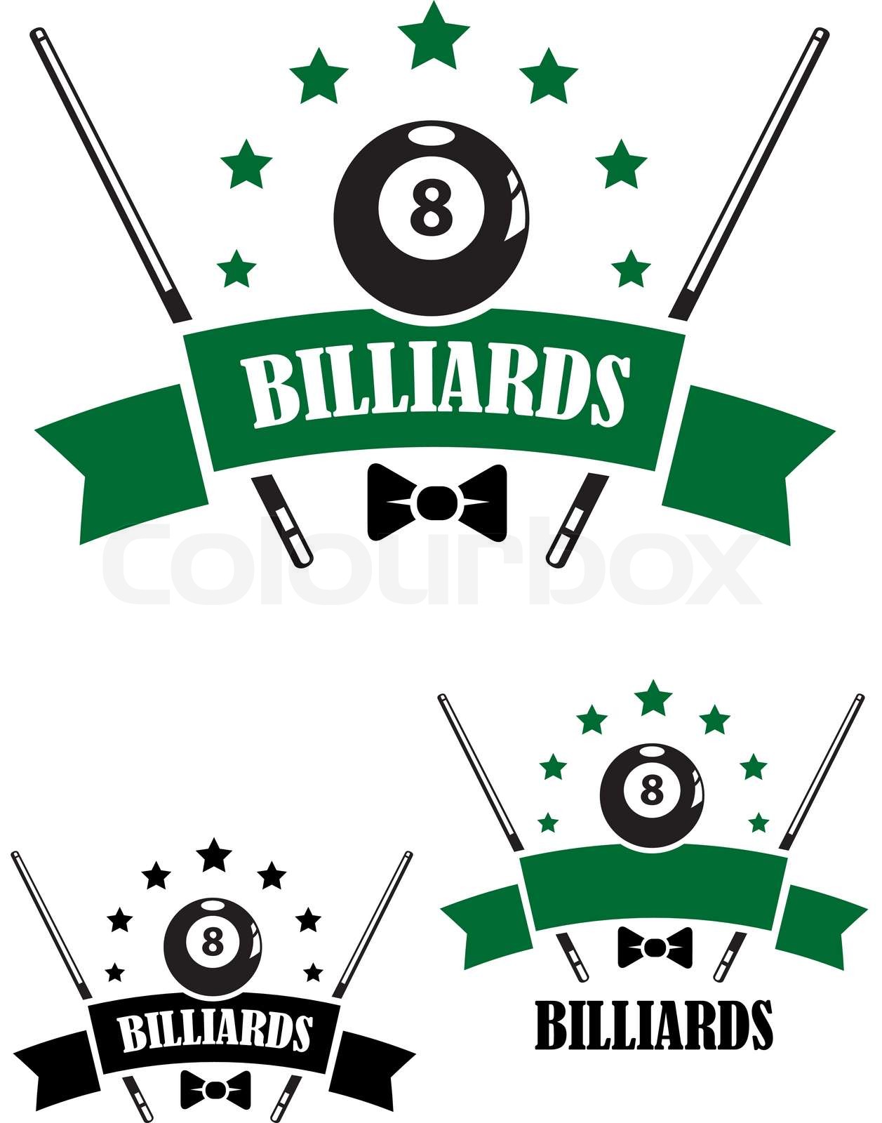 Retro style emblem of snooker | Stock vector | Colourbox