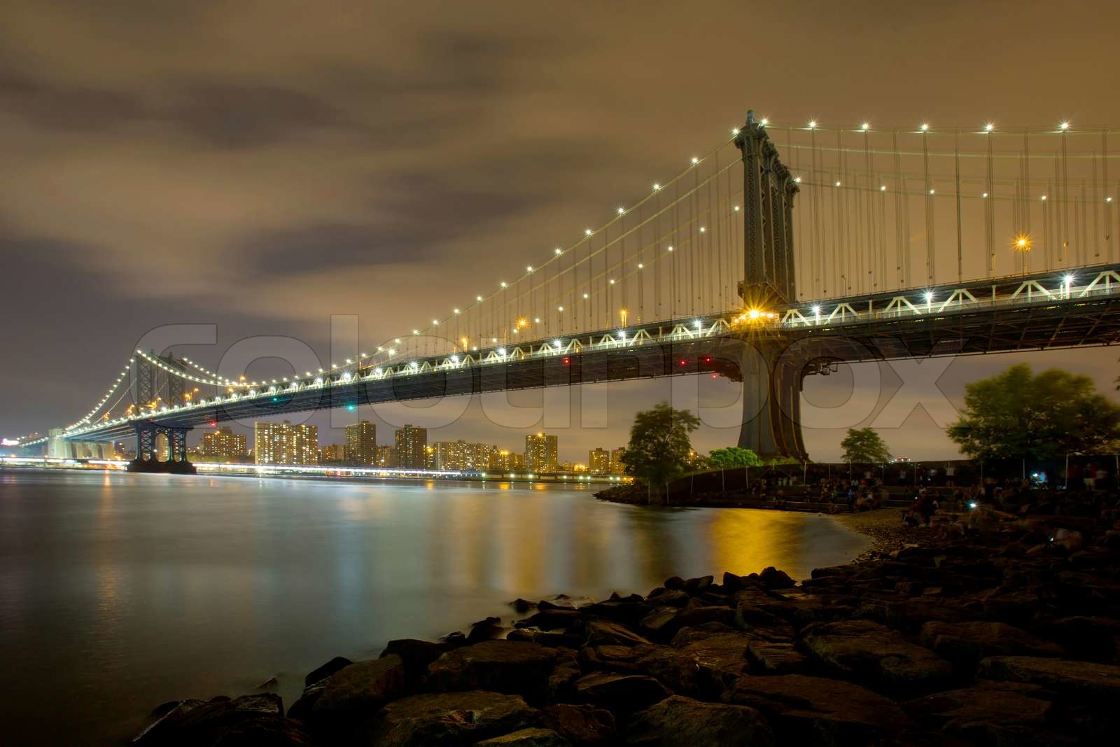New York City Manhattan Bridge over Hudson River | Stock image | Colourbox