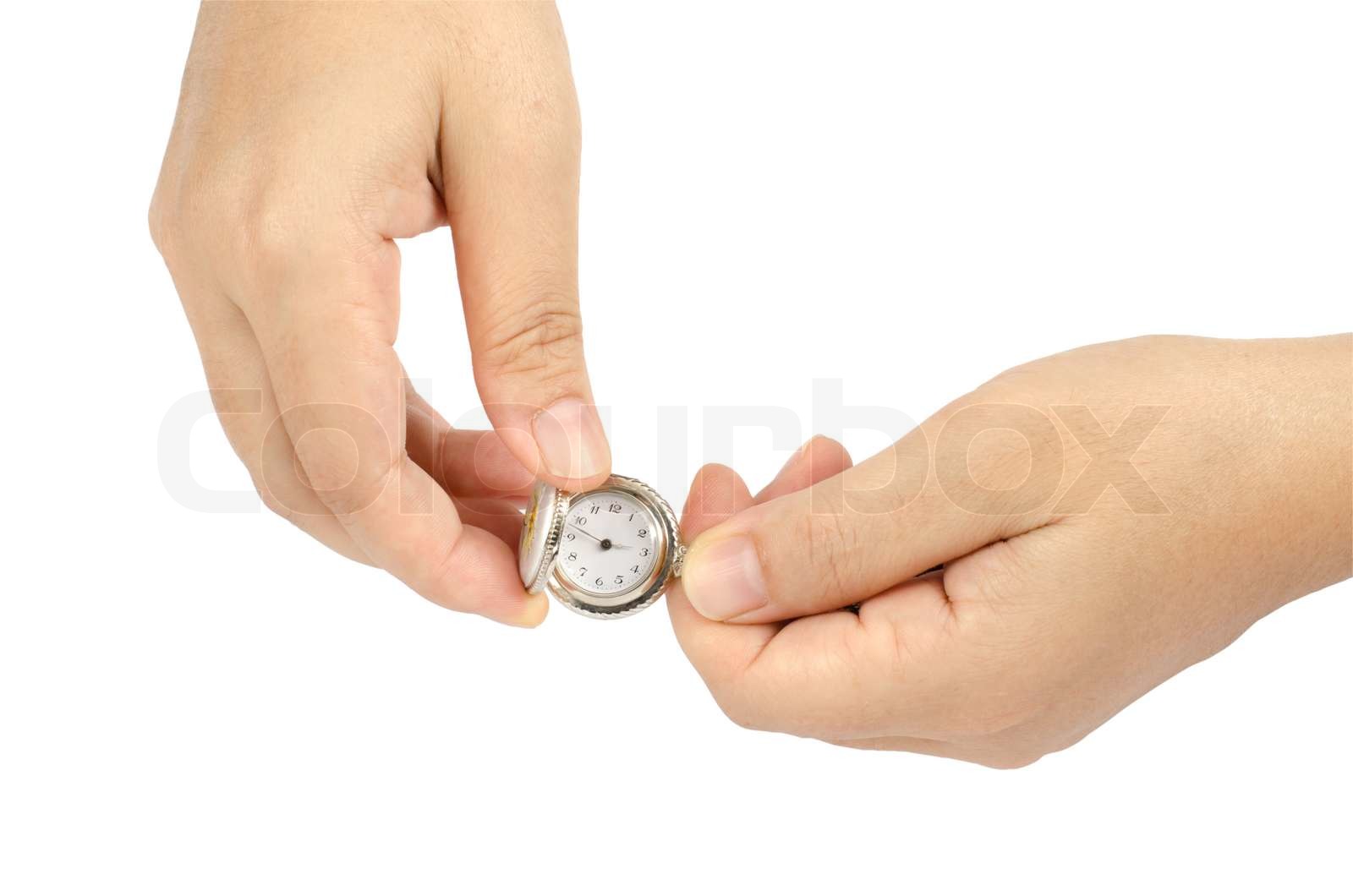 Uhr im woman's hand | Stock Bild | Colourbox