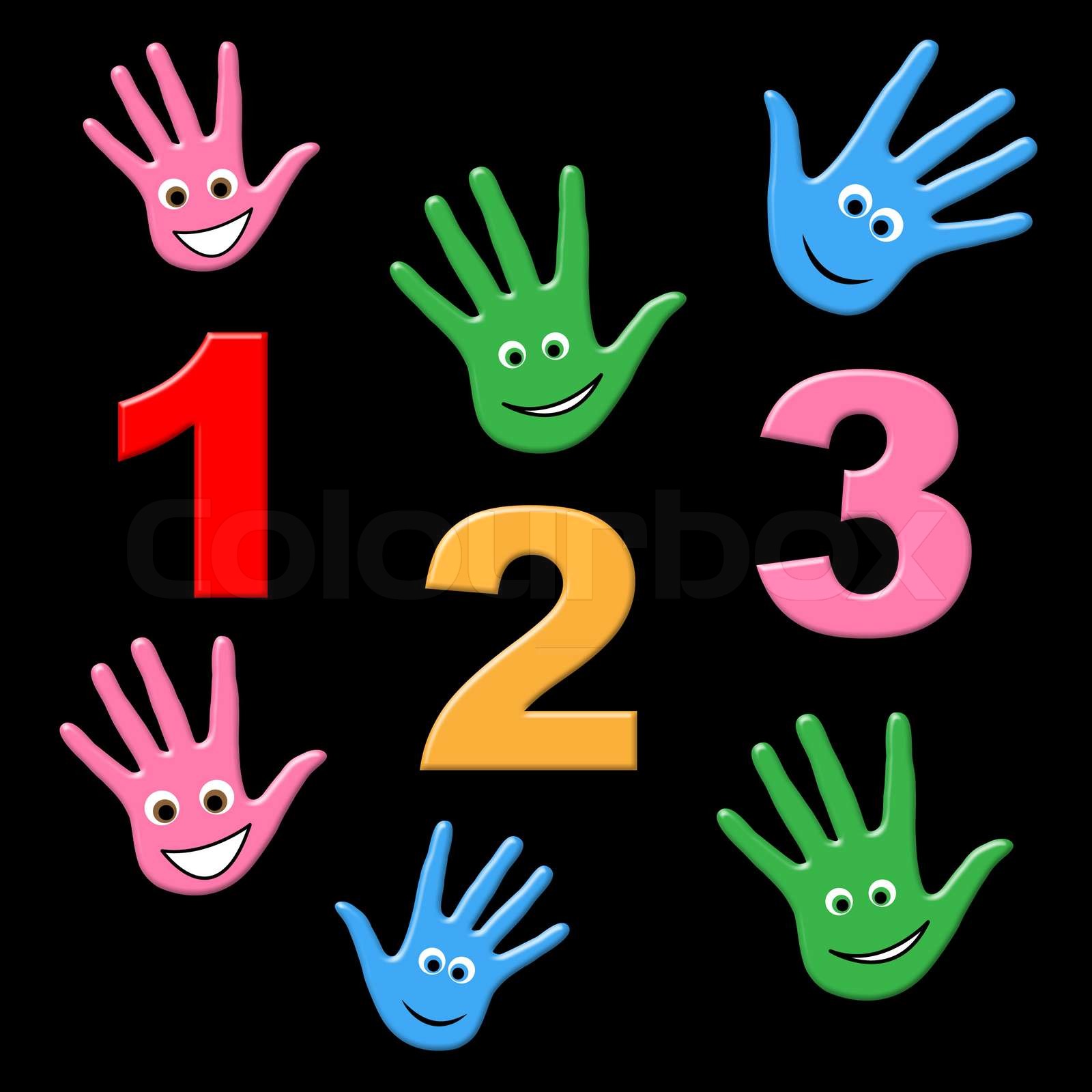 Kids Counting Indicates One Two Three And Number | Stock image | Colourbox