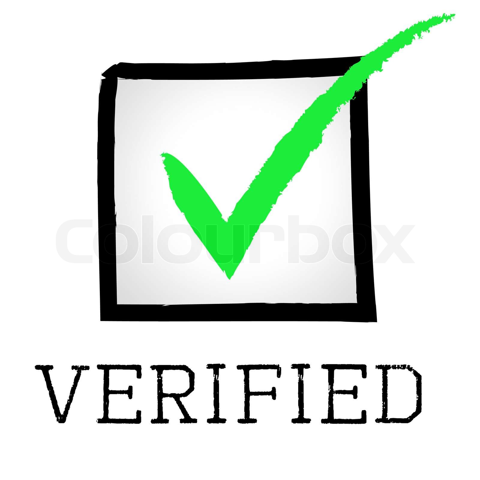Verified Tick Means Guaranteed Authentic And Approved | Stock image ...