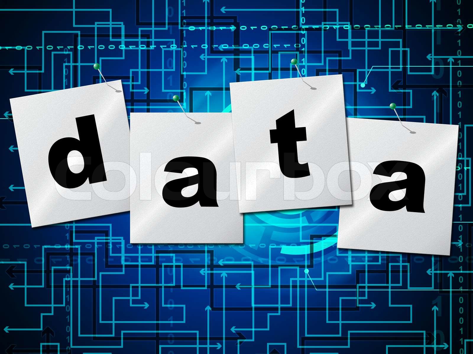Data Info Shows Fact Answer And Bytes | Stock image | Colourbox