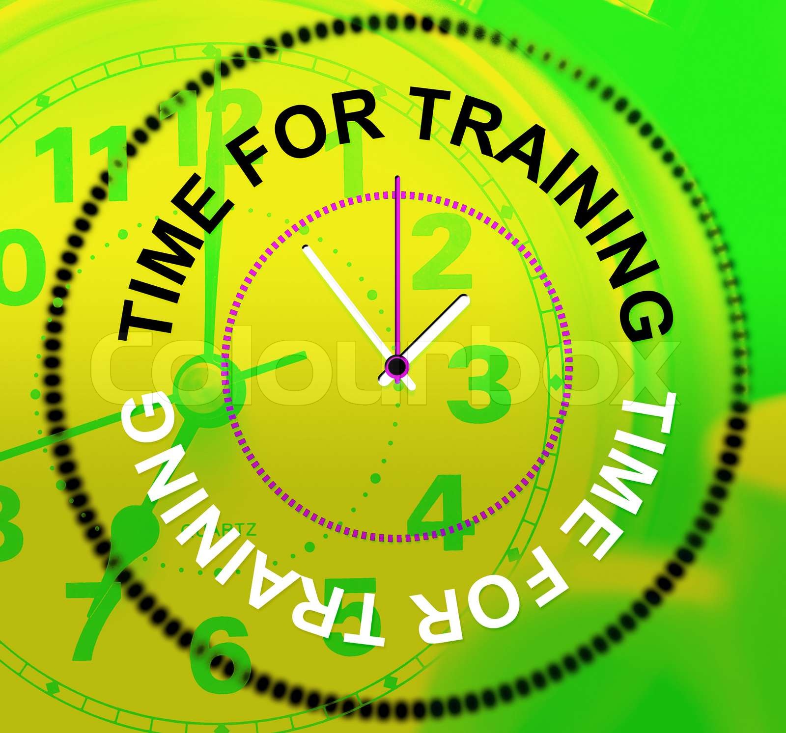 Time For Training Represents Instructing Education And Lessons | Stock ...