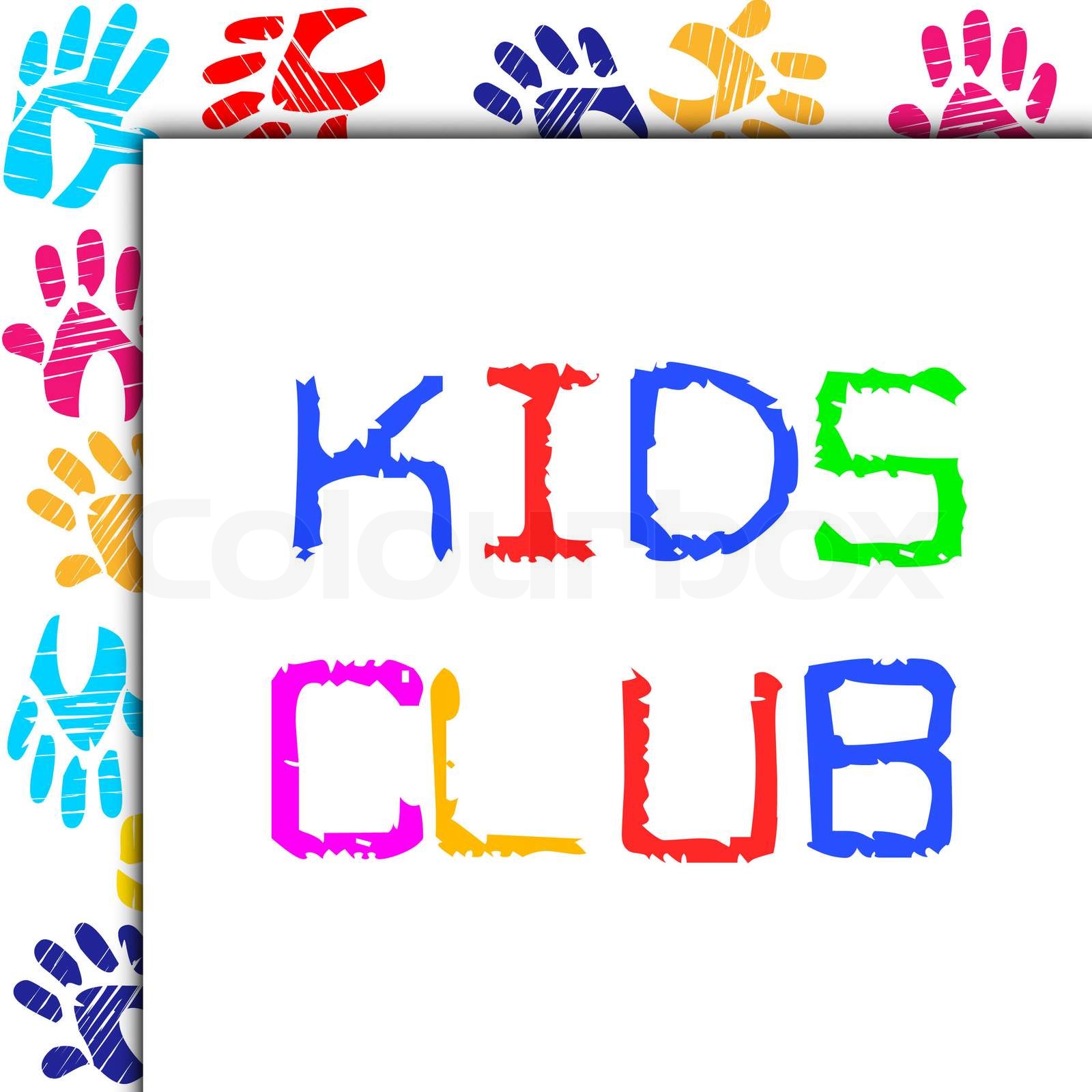 Kids Club Represents Toddlers Association And Childhood | Stock image ...