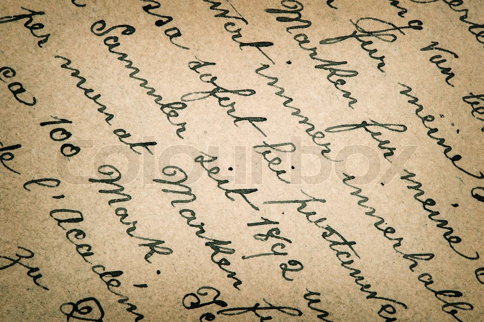 old handwritten text in german language | Stock image | Colourbox