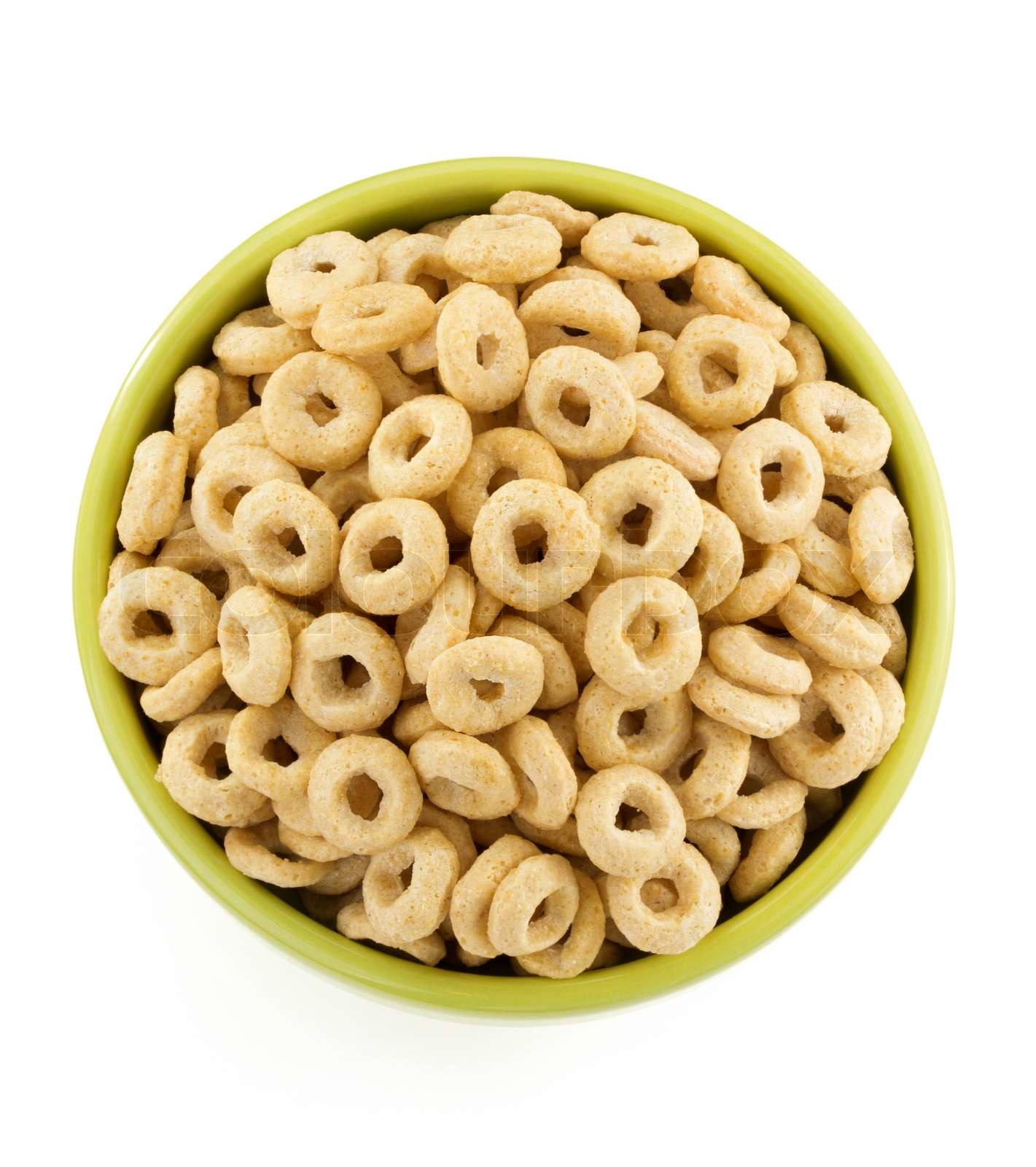 Cornflakes-Ringe in Schüssel | Stock Bild | Colourbox