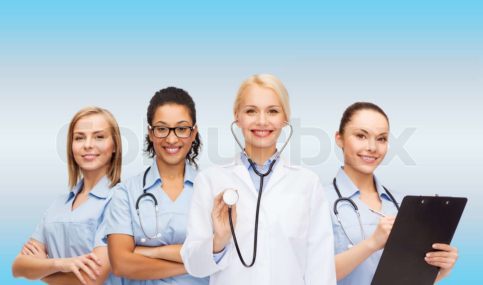team or group of female doctors and nurses | Stock image | Colourbox
