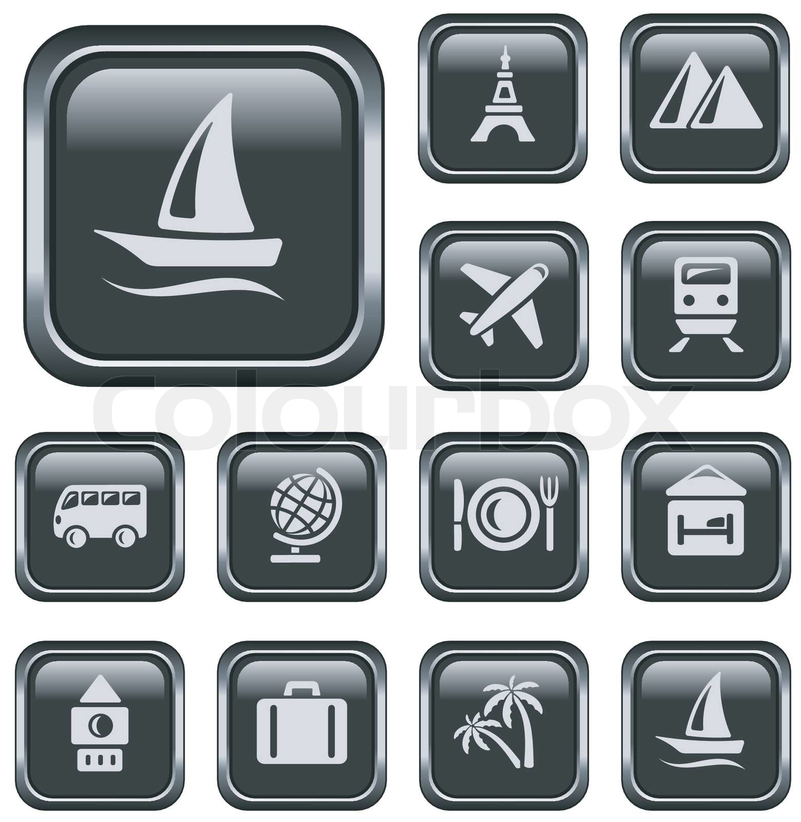 palme, piktogramm, reise- | Stock-Vektor | Colourbox