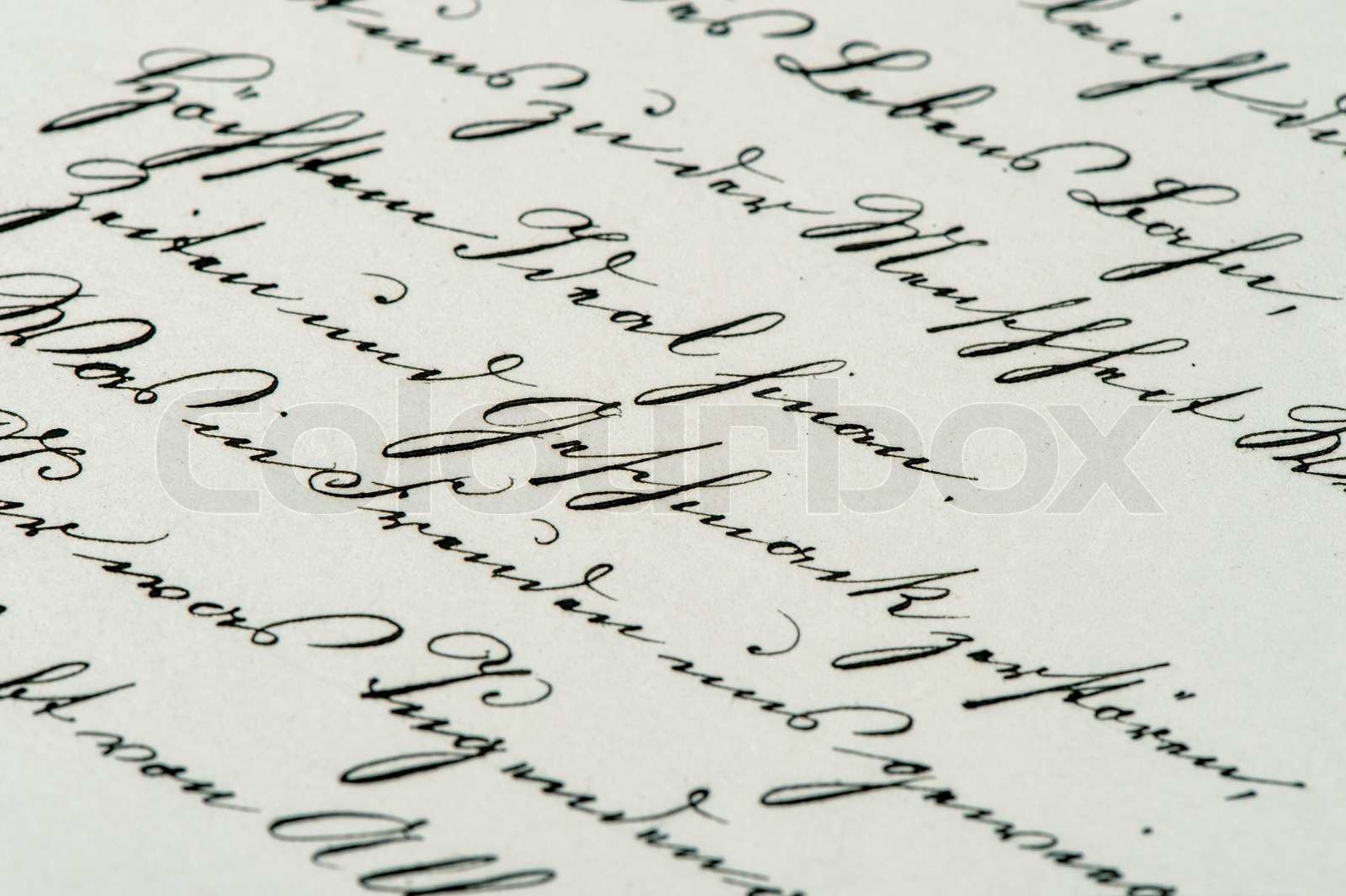 vintage handwriting. antique manuscript. aged paper | Stock image ...