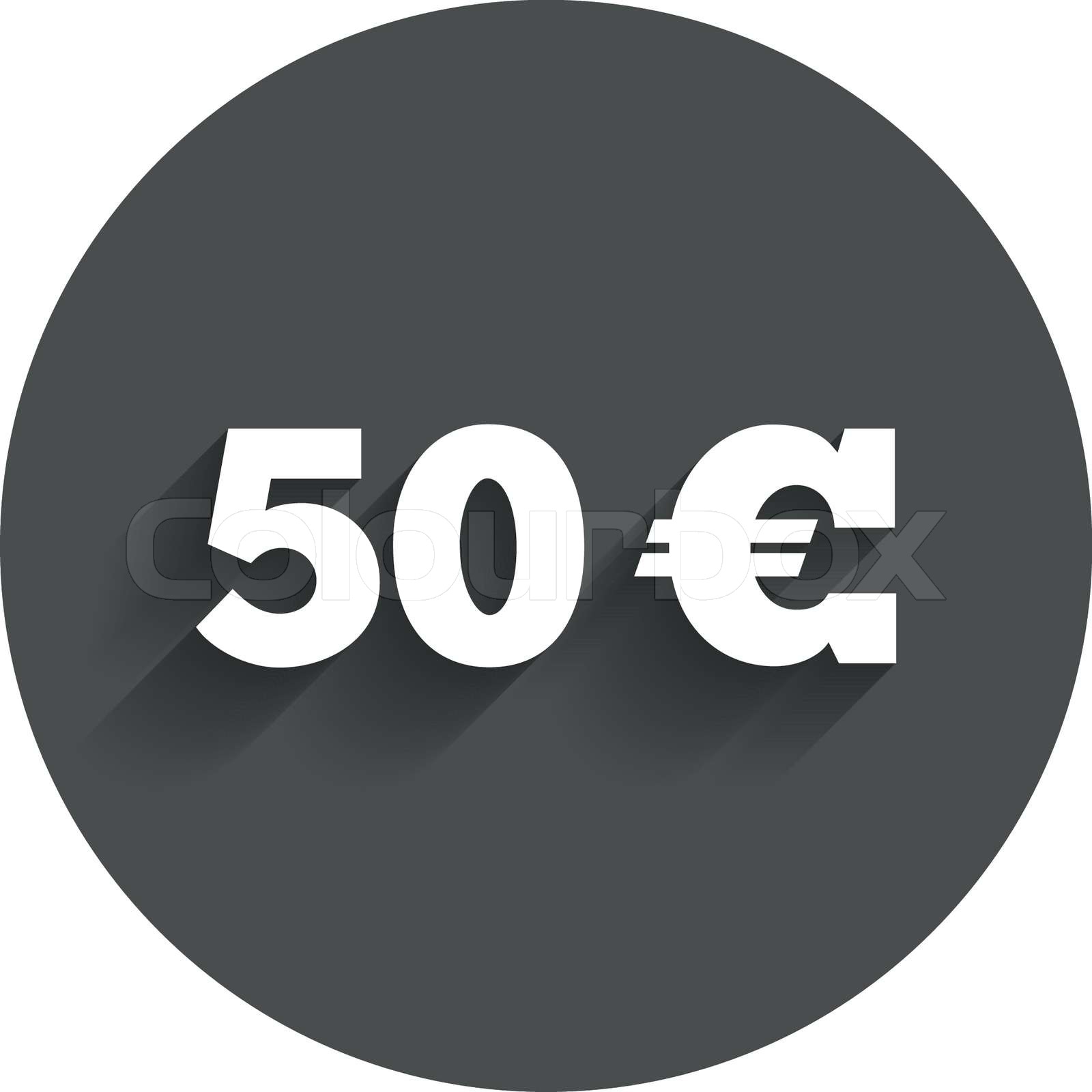 50 Euro sign icon. EUR currency symbol. | Stock vector | Colourbox