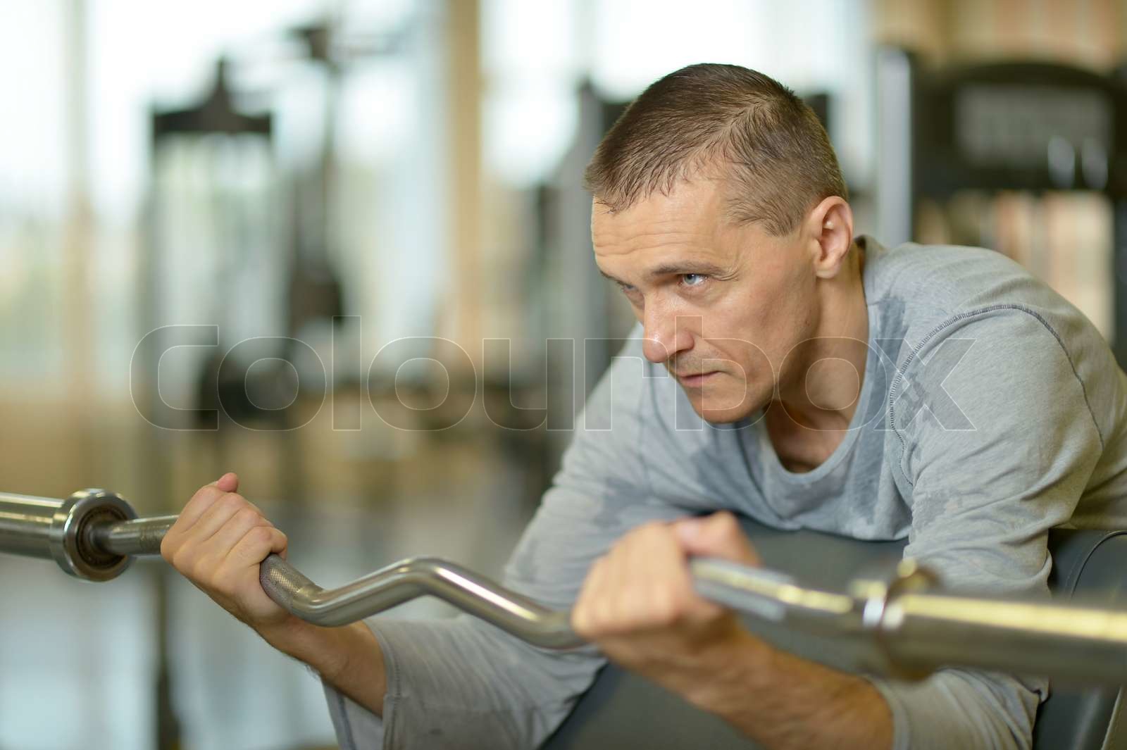 Fit man exercising | Stock image | Colourbox