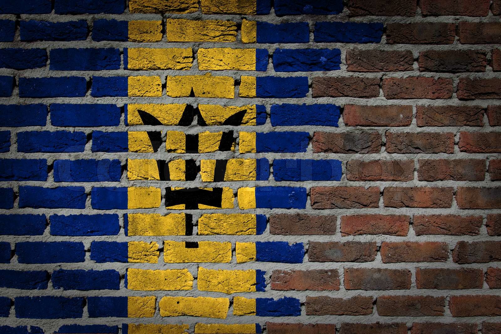 Dark brick wall - Barbados | Stock image | Colourbox