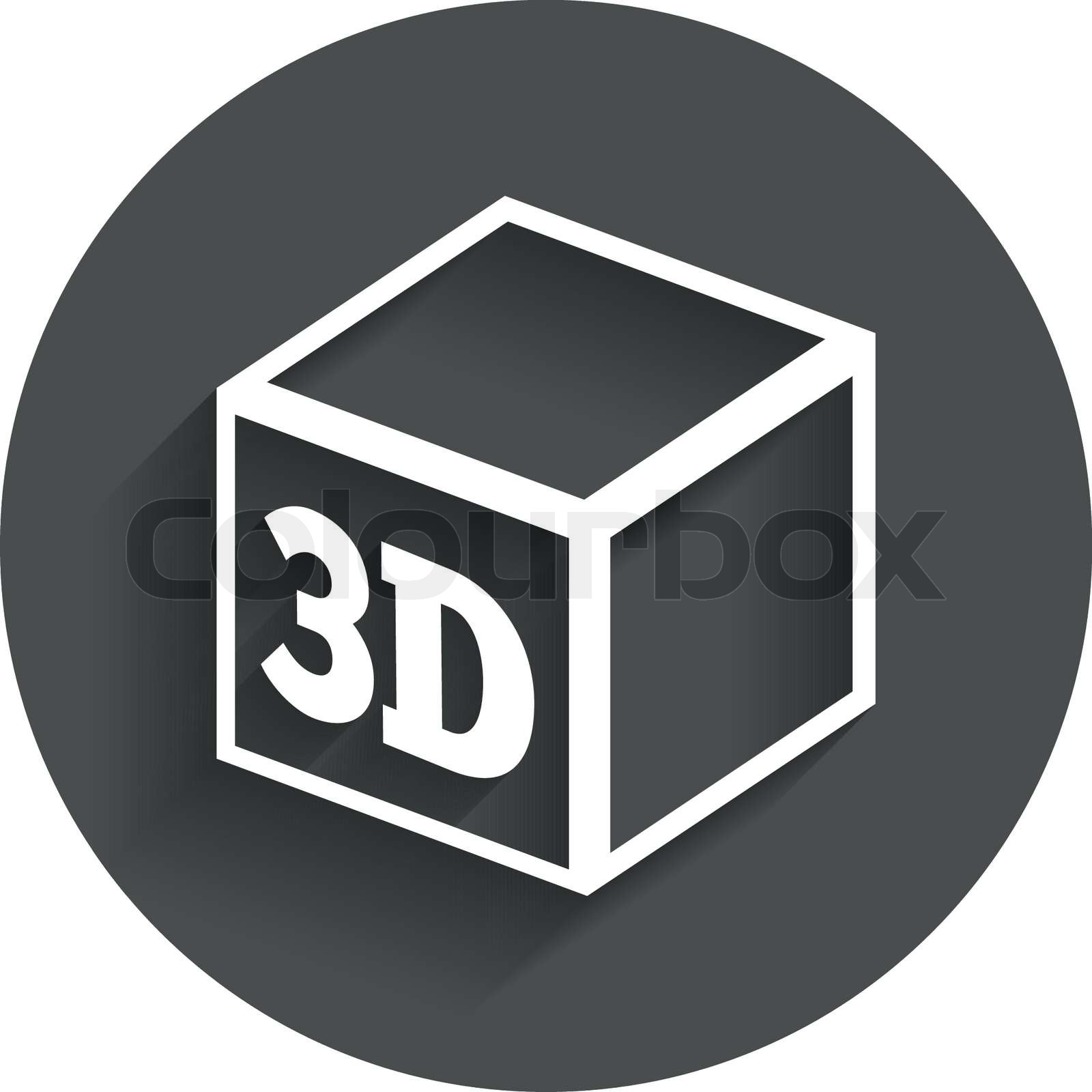 3D Print sign icon. 3d cube Printing symbol. | Stock vector | Colourbox