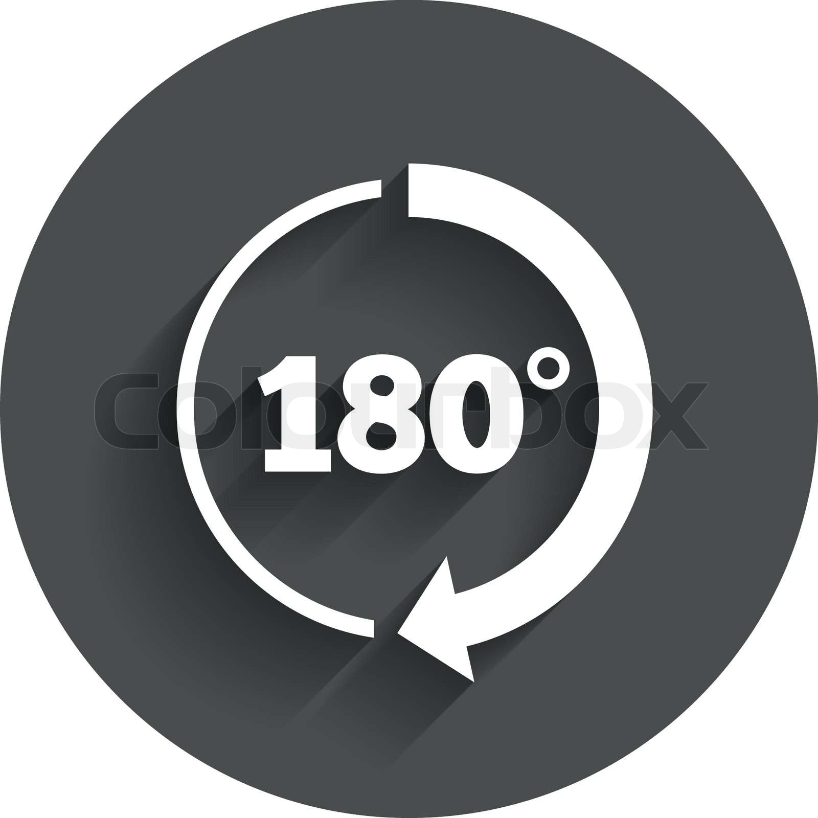 Angle 180 degrees sign icon. Geometry math symbol | Stock vector ...