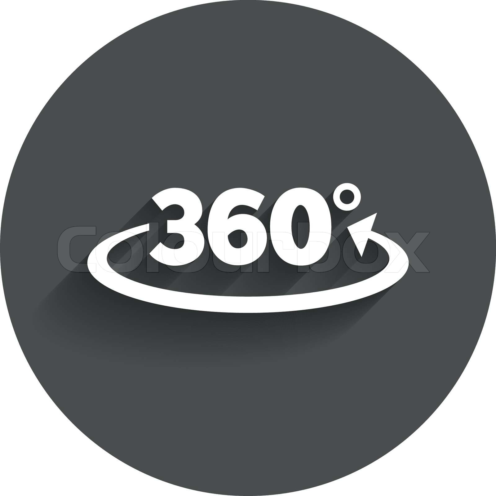 Angle 360 degrees sign icon. Geometry math symbol | Stock vector ...