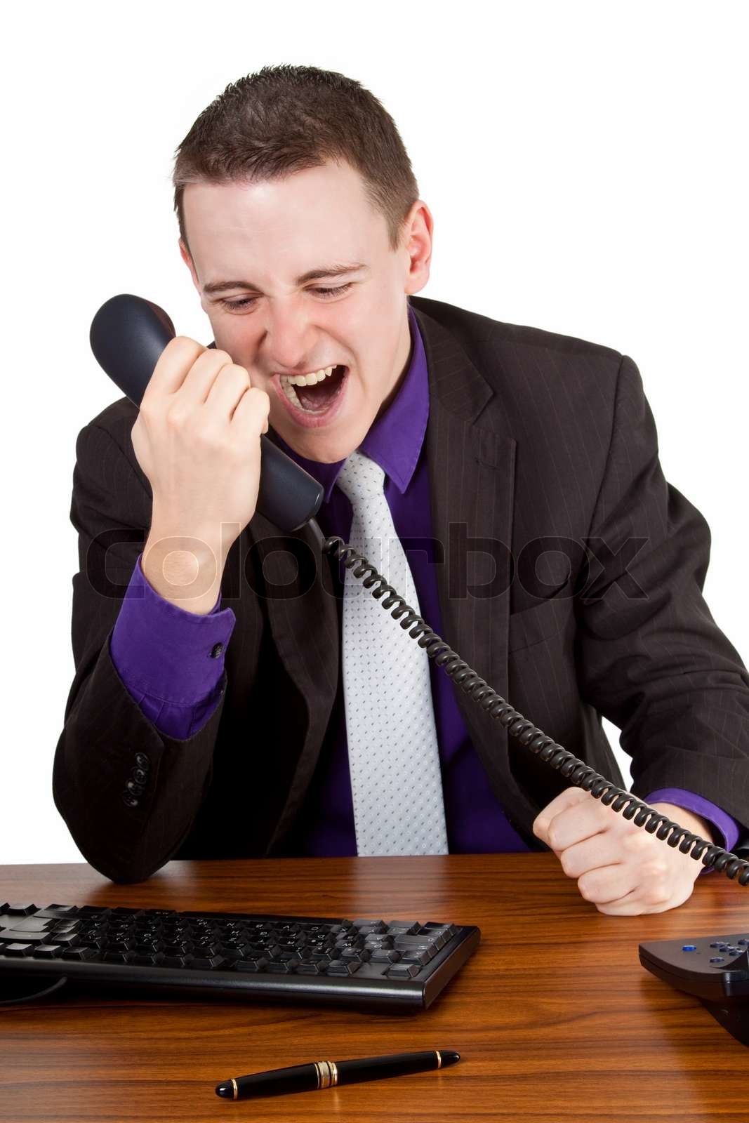 Angry businessman | Stock image | Colourbox