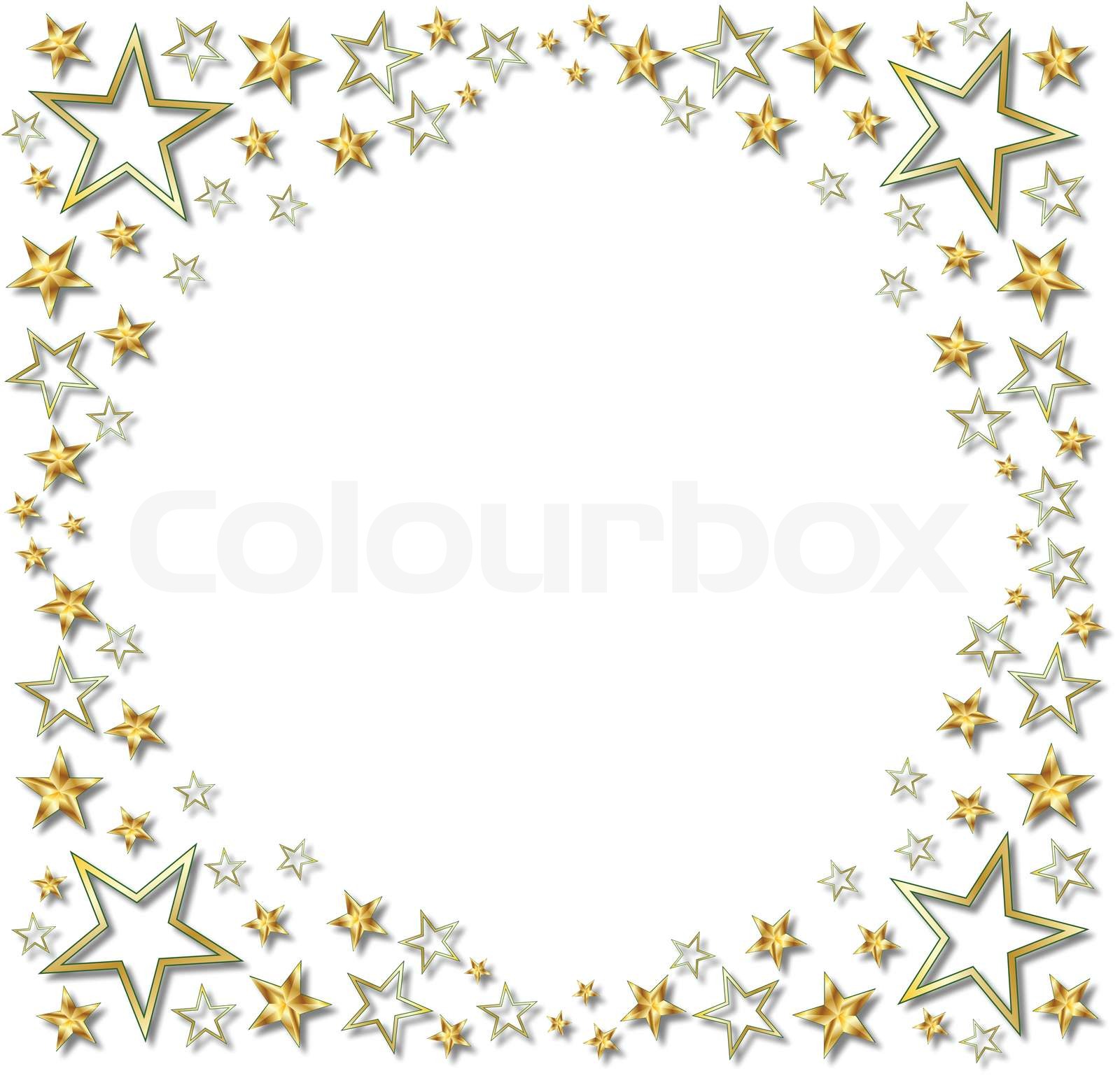 GOLD STAR BOARDER | Stock vector | Colourbox
