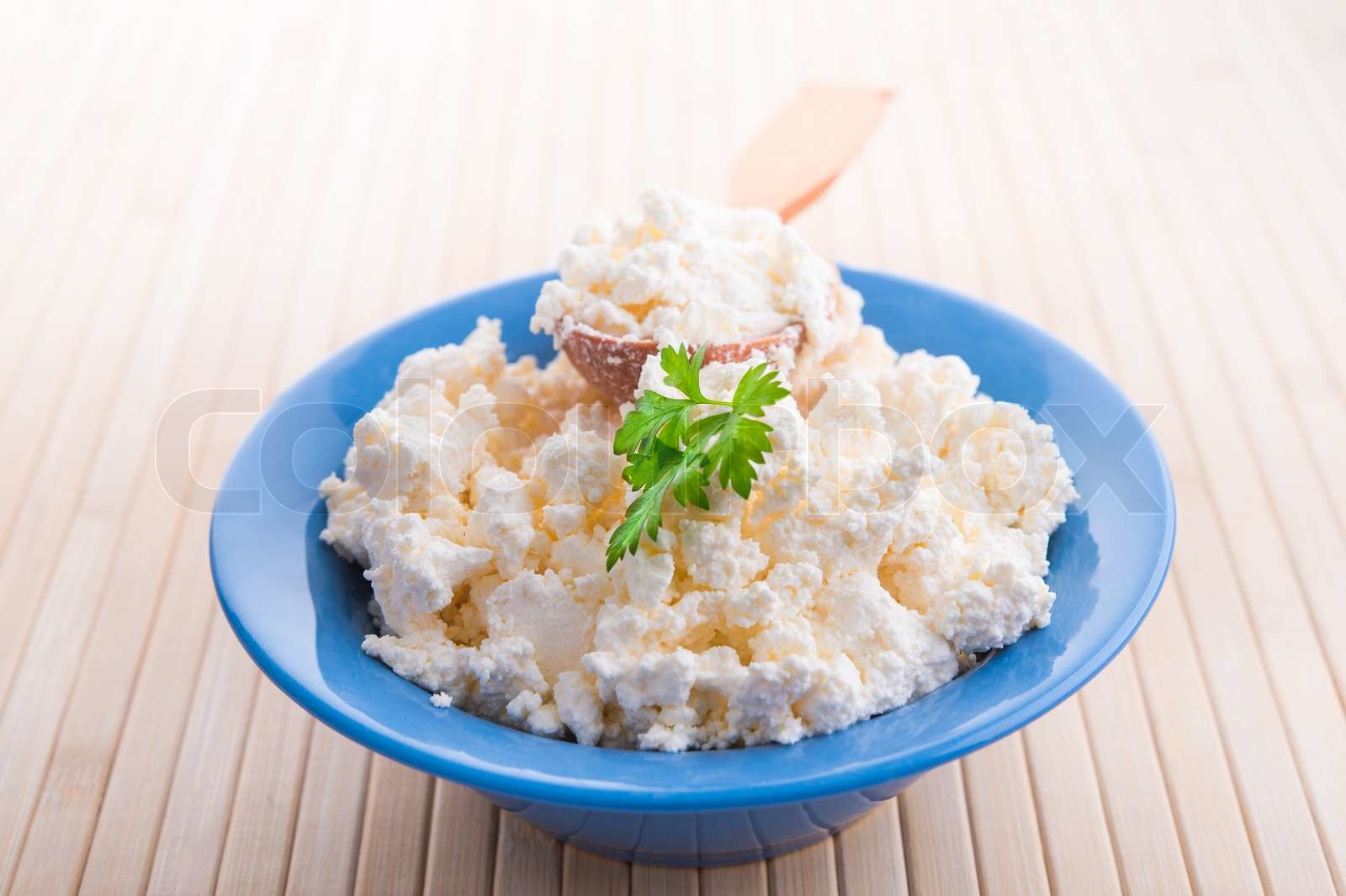 fresh cottage cheese | Stock image | Colourbox