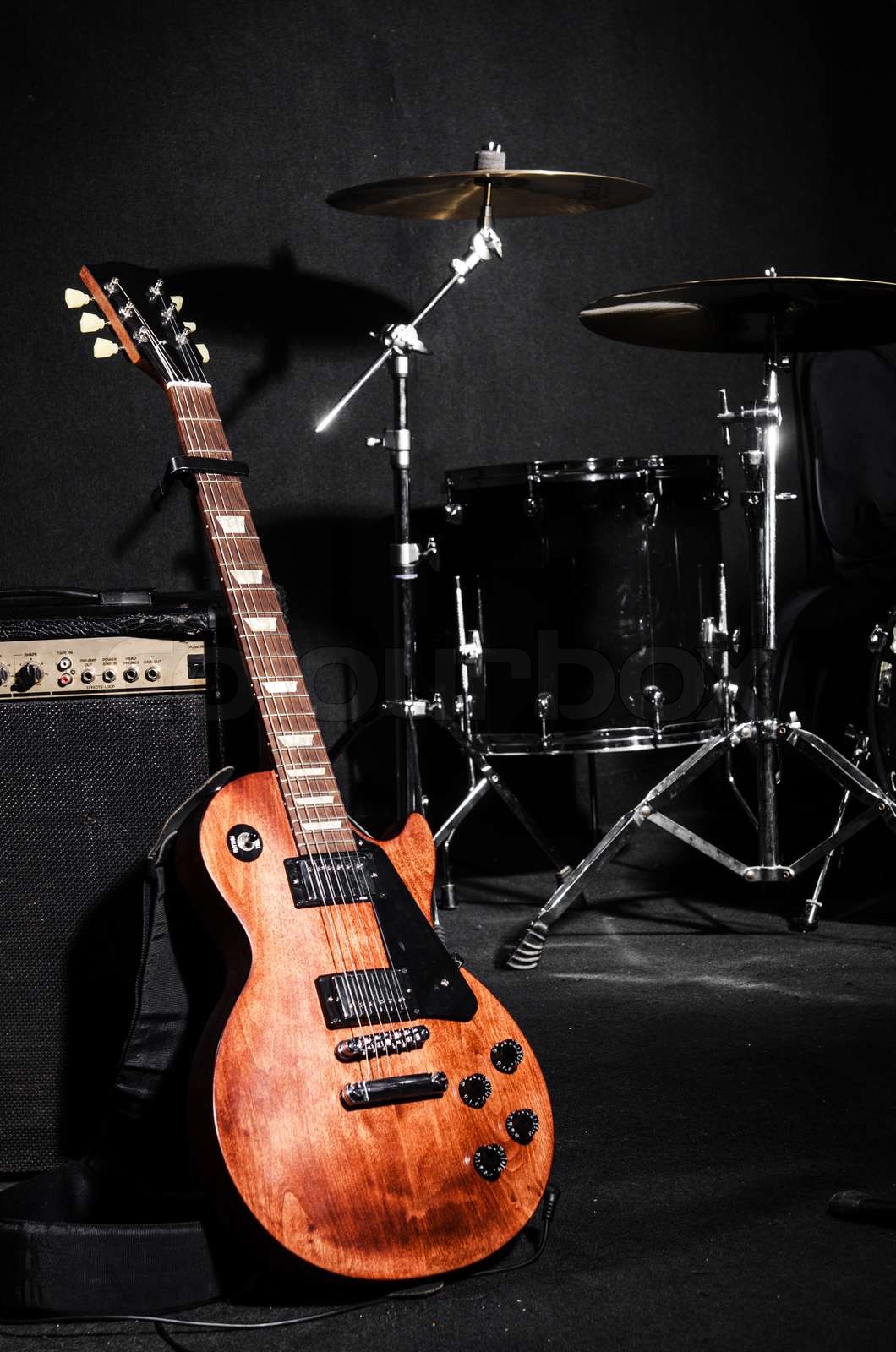 Set of musical instruments during concert | Stock image | Colourbox