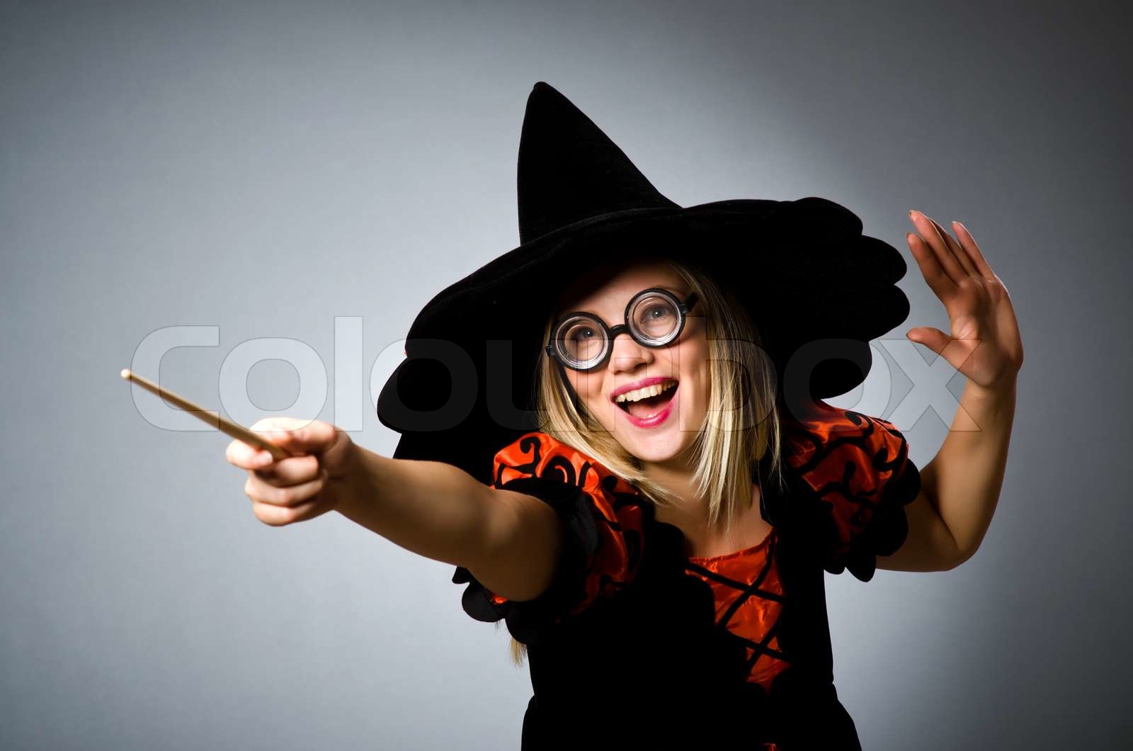 Witch doing her dirty tricks | Stock image | Colourbox