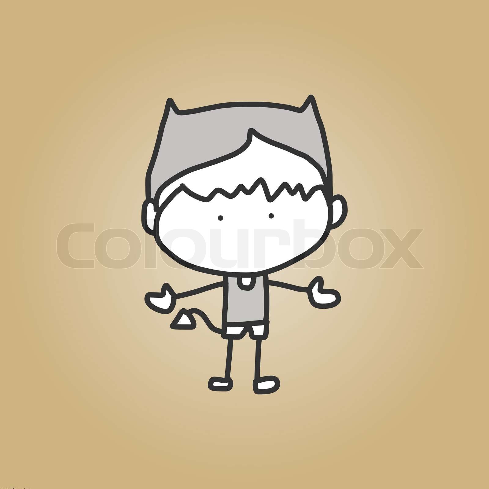 niedlich, cartoon, dämon | Stock-Vektor | Colourbox