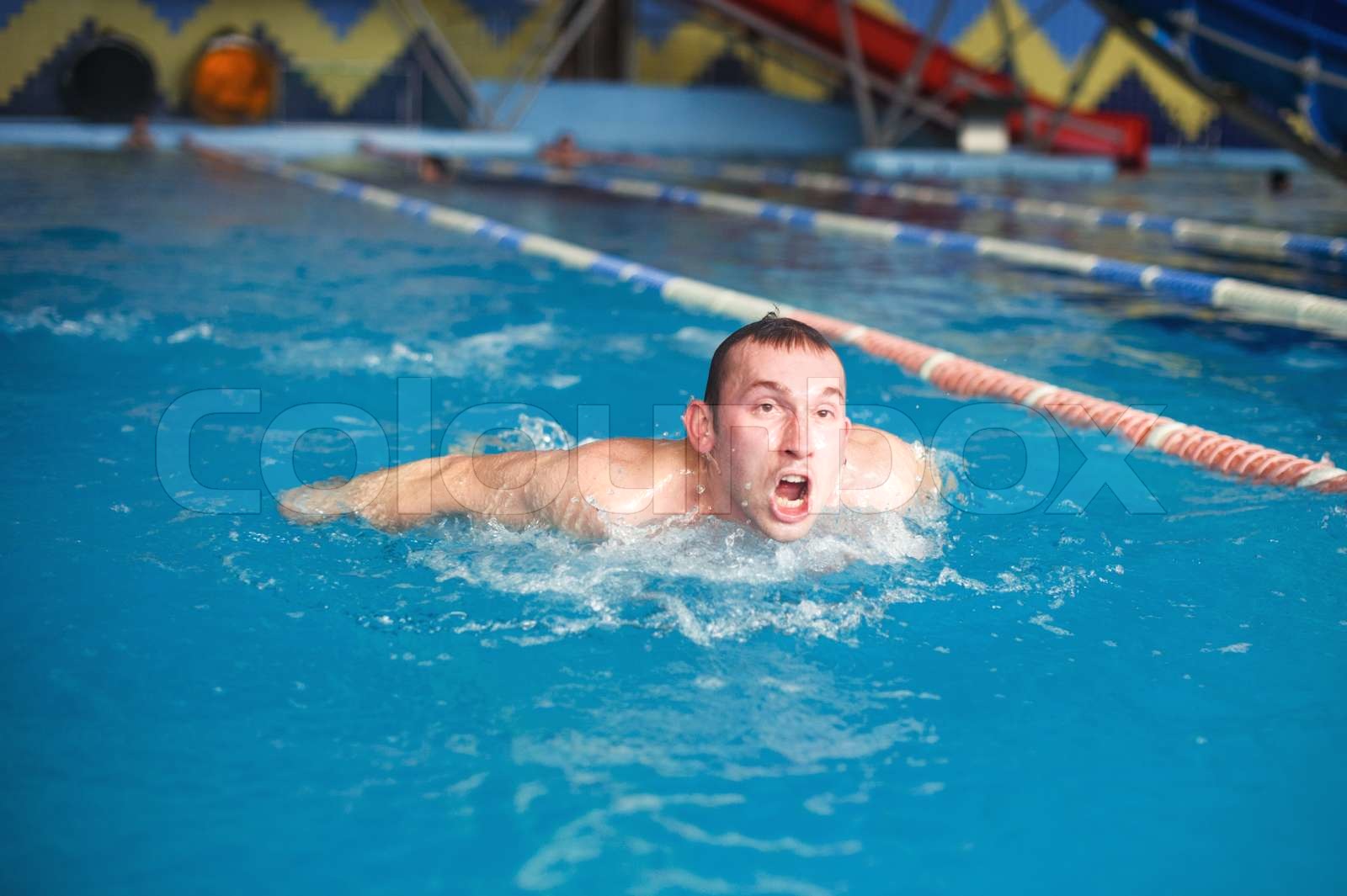 guy in pool | Stock image | Colourbox